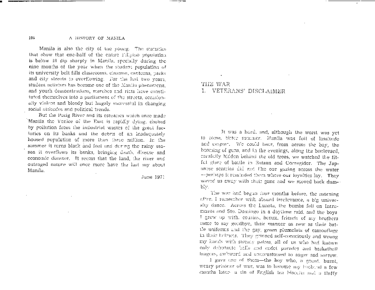 The War-Guerrero Nakpil - Literatures of the Philippines - Studocu