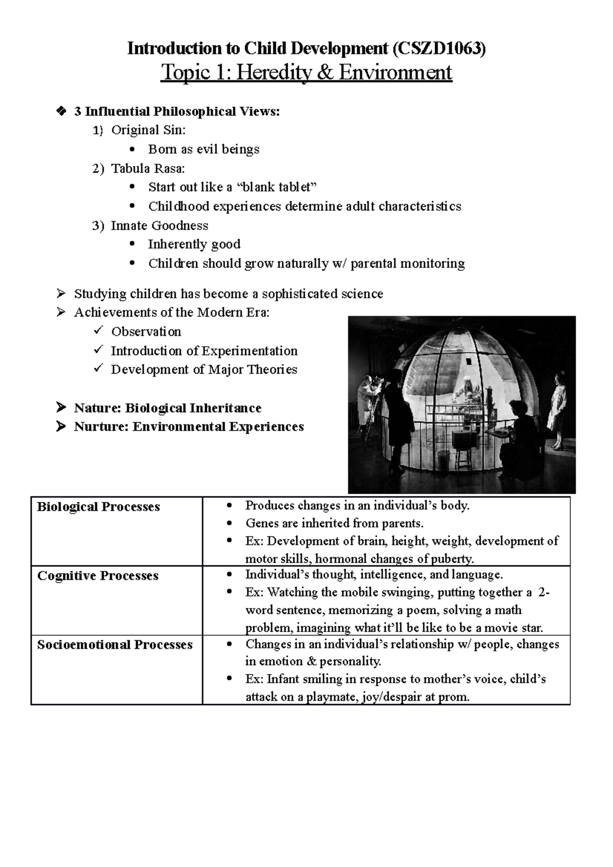 Topic 1 - Heredity and Environment - Introduction to Child Development ...