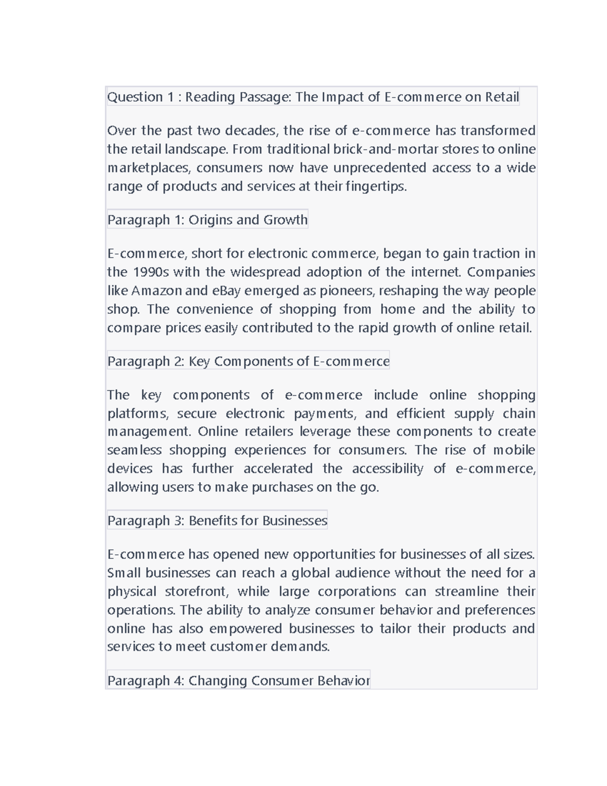 Đề 2 - Terminology - ádfvb - Question 1 : Reading Passage: The Impact ...