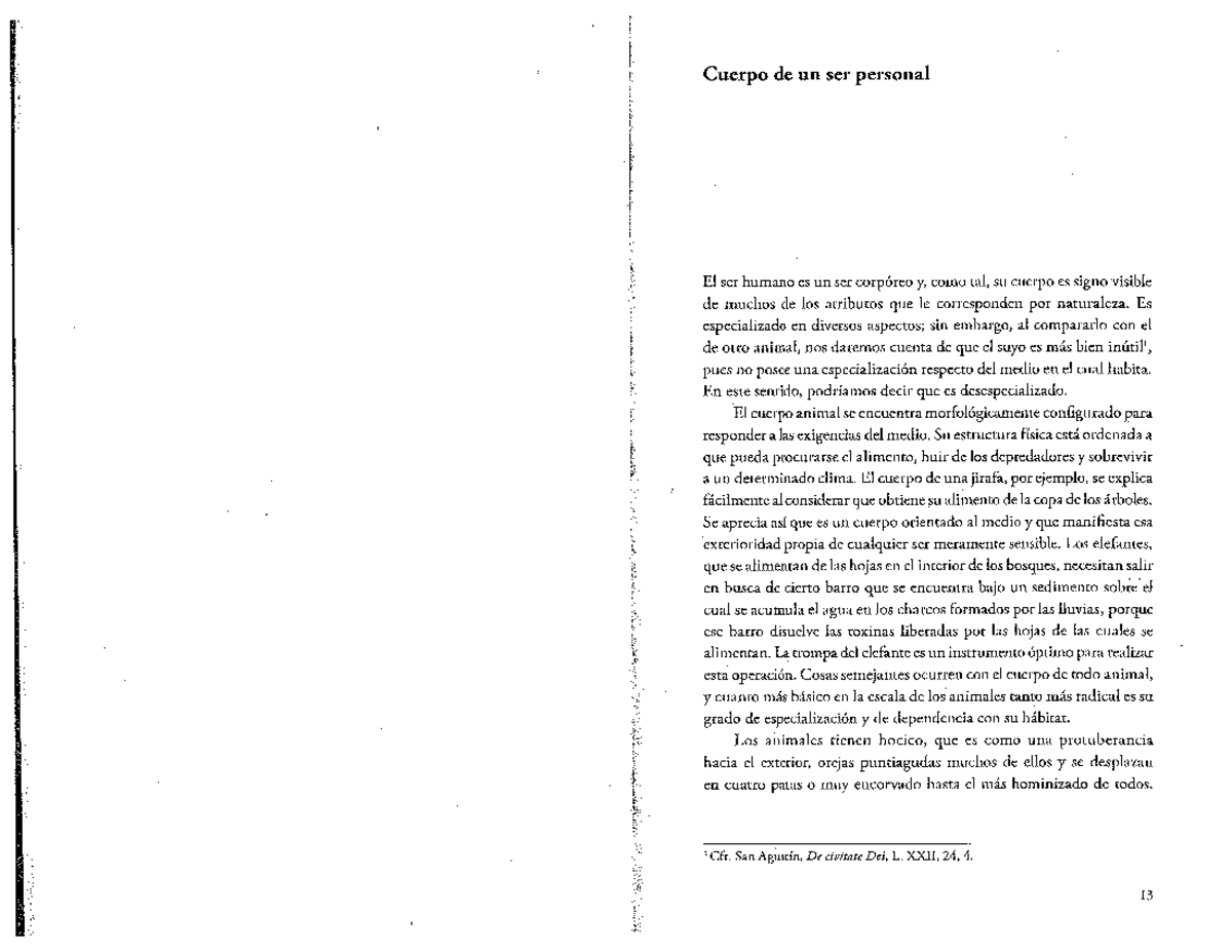 1. Klaus Droste, La palabra paterna. Cap 1 Cuerpo de un ser personal ...