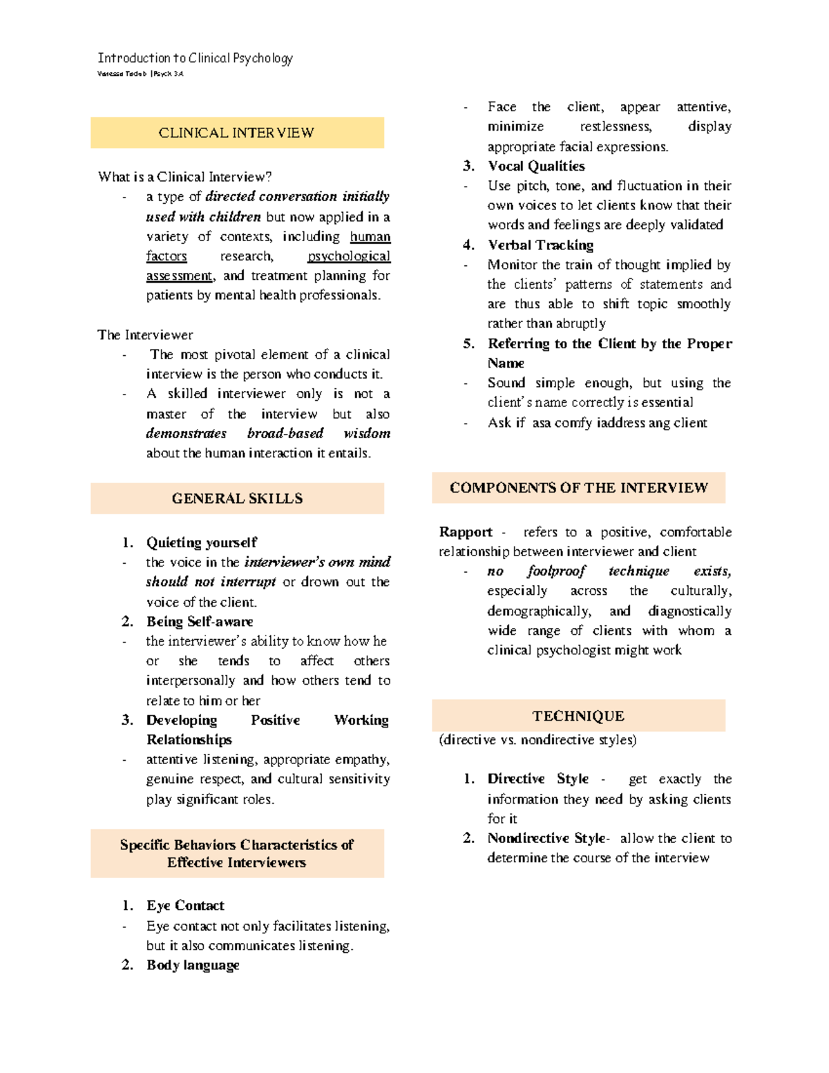 Clin Psy Midterm Reviewer 1 - Vanessa Taclob | Psych 3A CLINICAL ...