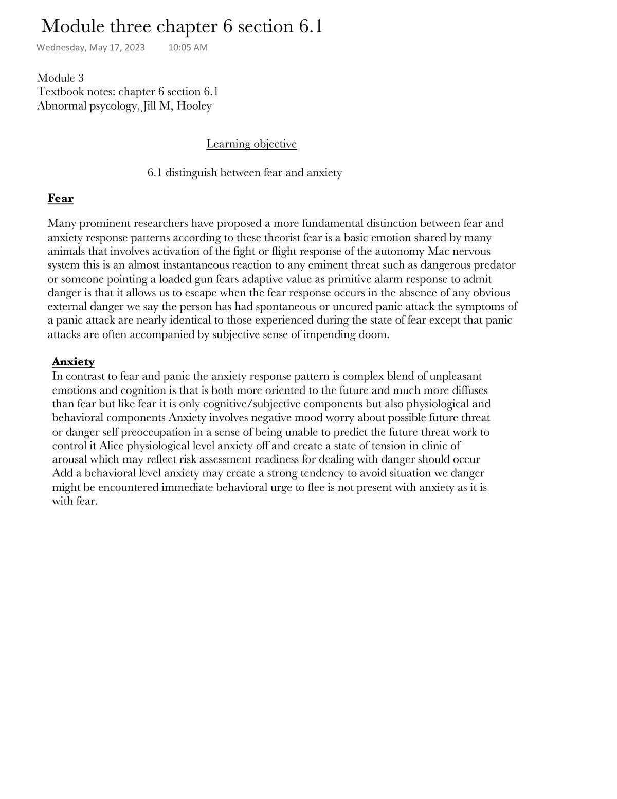 Module three chapter 6 section 6.1 - Module 3 Textbook notes: chapter 6 ...