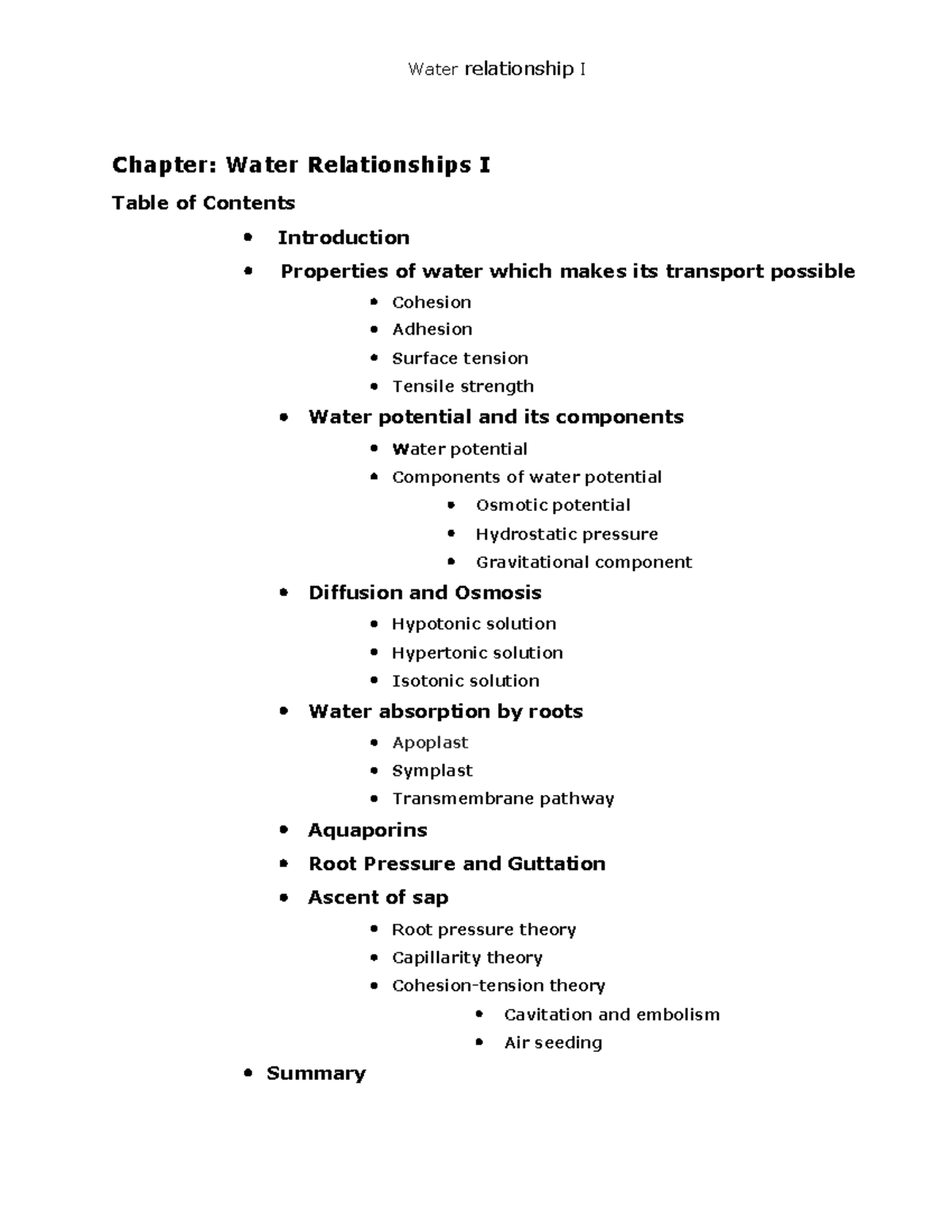 Unit -3 water relationship - Water relationship I Chapter: Water ...