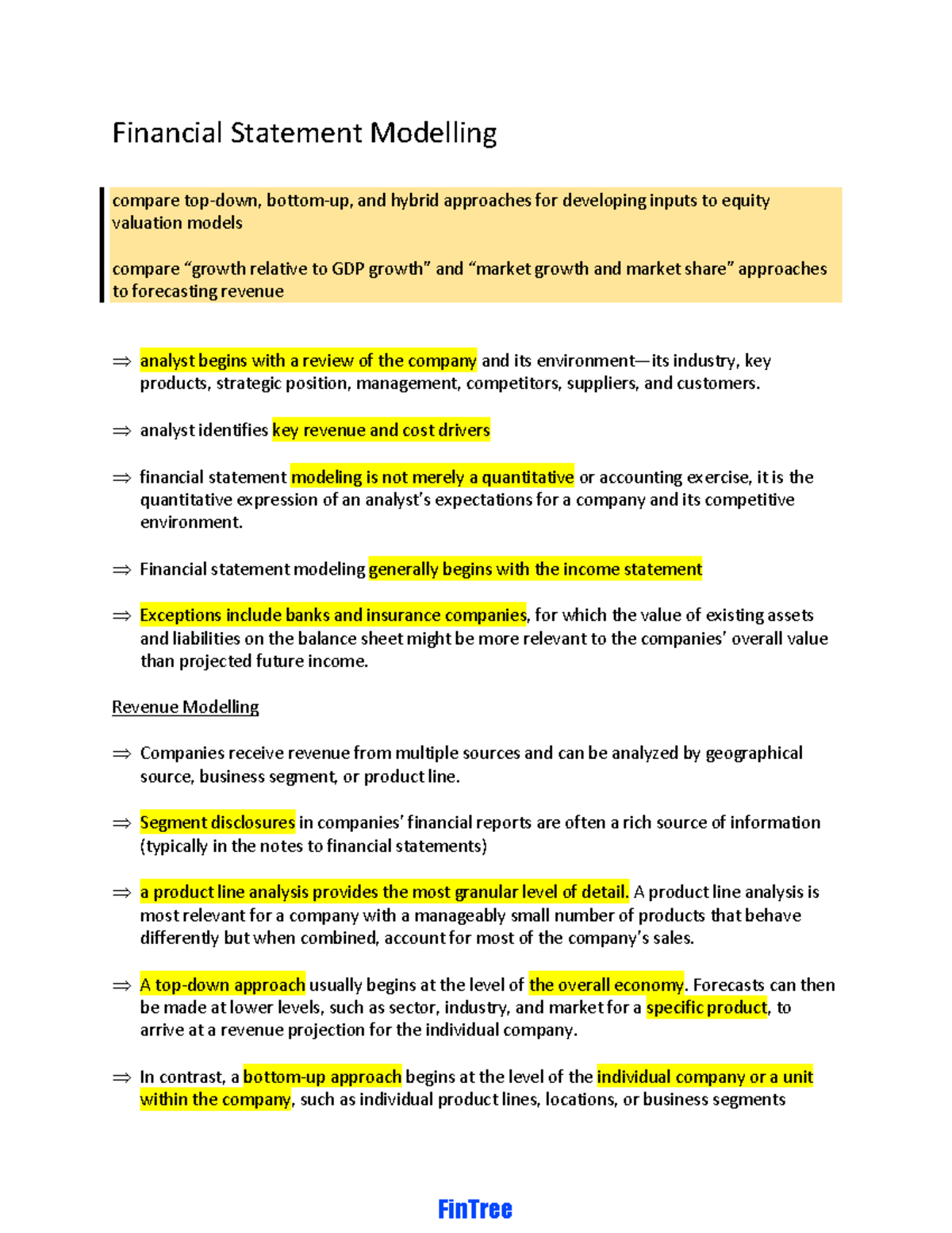 Financial Statement Modelling - Financial Statement Modelling compare ...