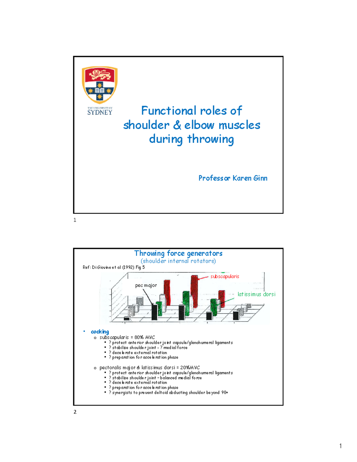 Anatofexemidsemcheat - 1 Functional roles of shoulder & elbow muscles ...