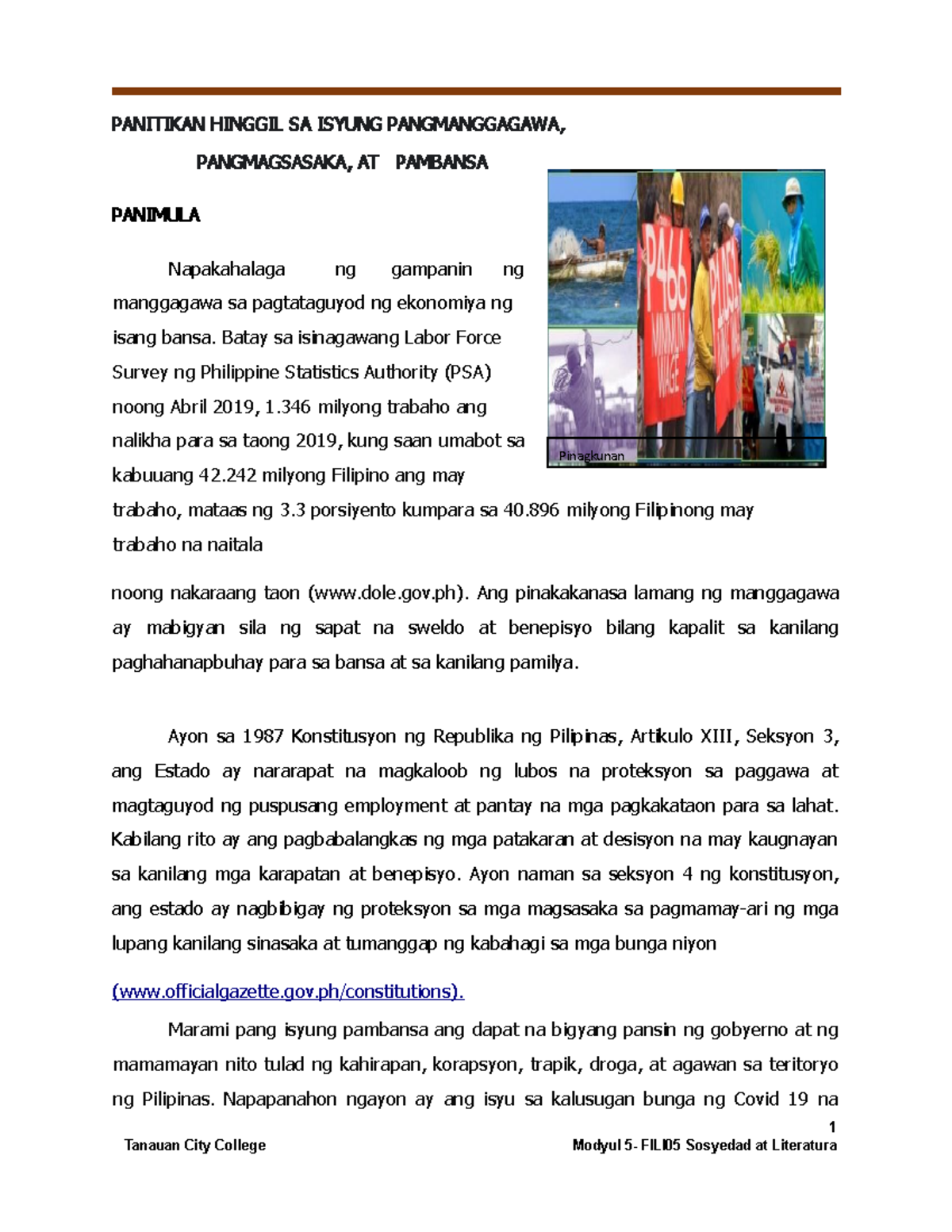 Soslit-5 - di na ako makahabi ng tula ni rogelio lo. ordones ilangarana ...