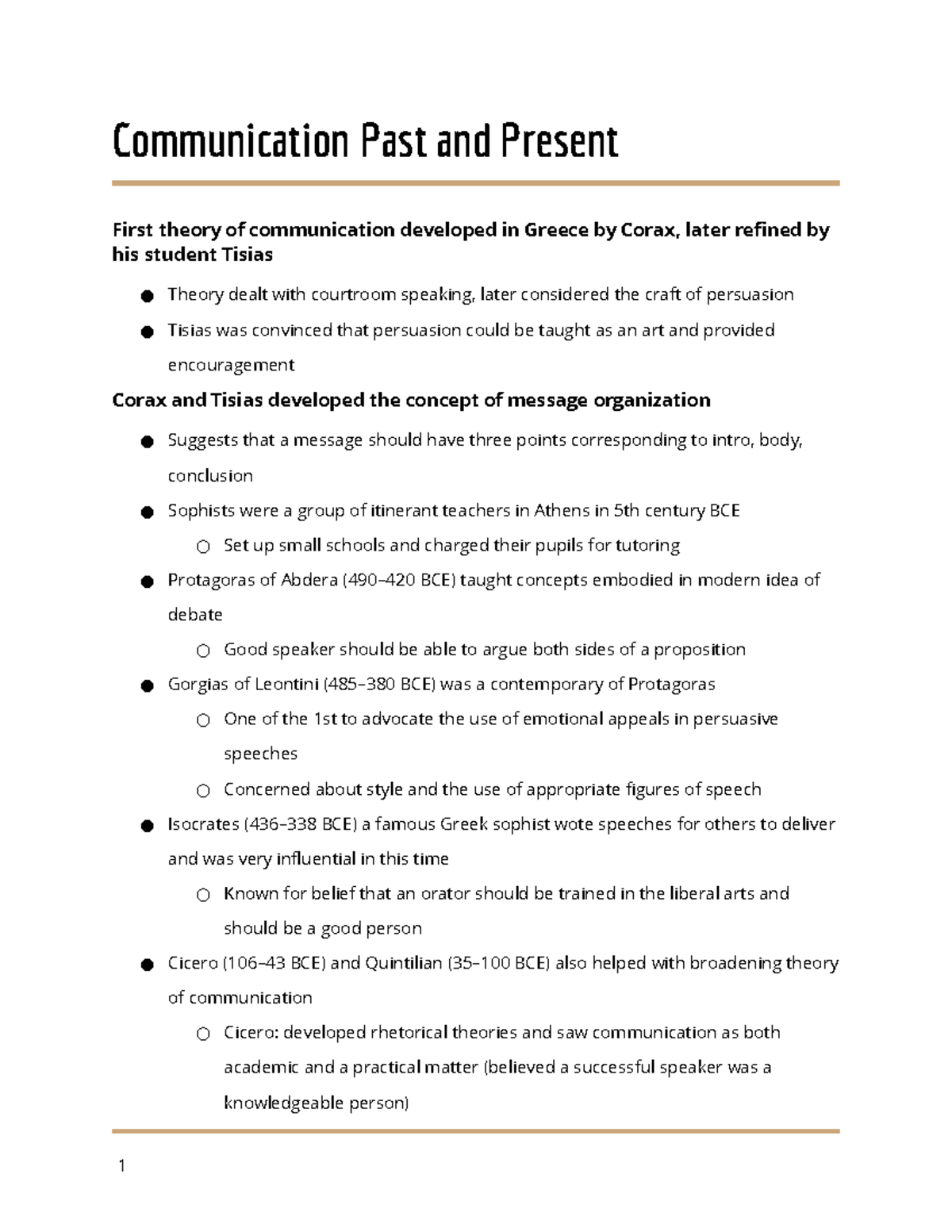 Chapter 2 - Lecture notes 2 - Communication Past and Present First ...
