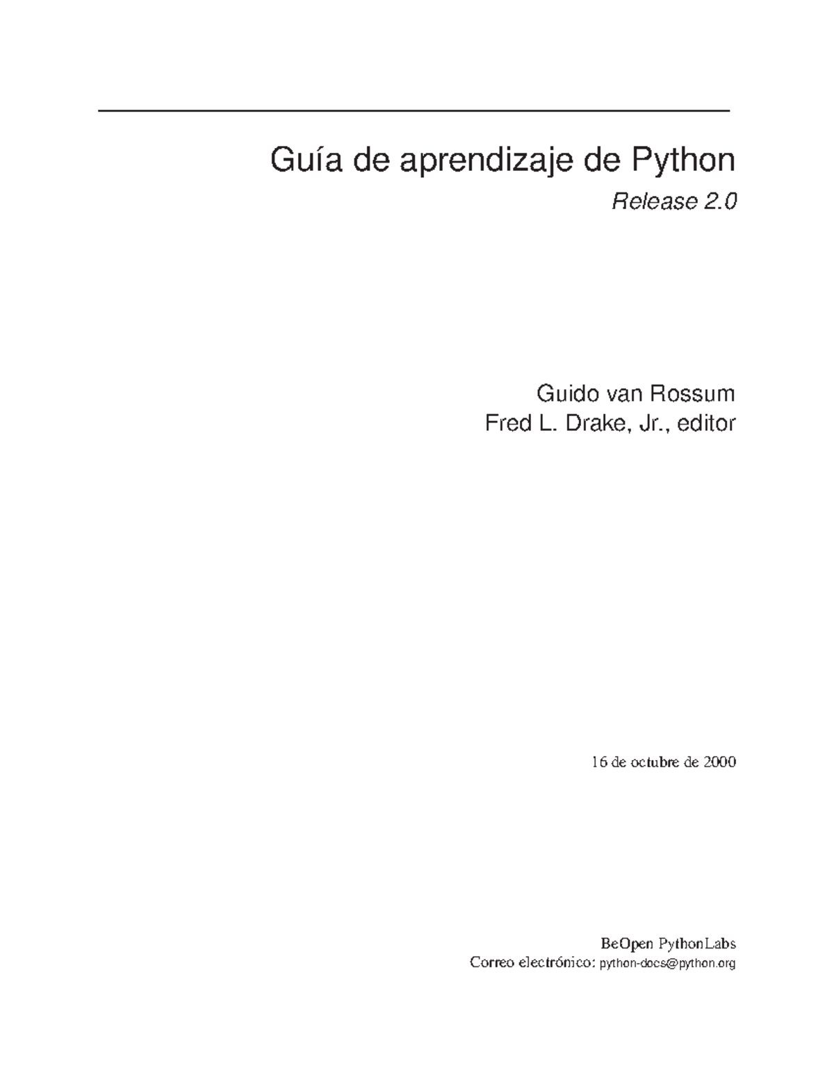 Pdf-guia-de-aprendizaje-de-python compress - Guía de aprendizaje de Python Release 2. Guido van ...