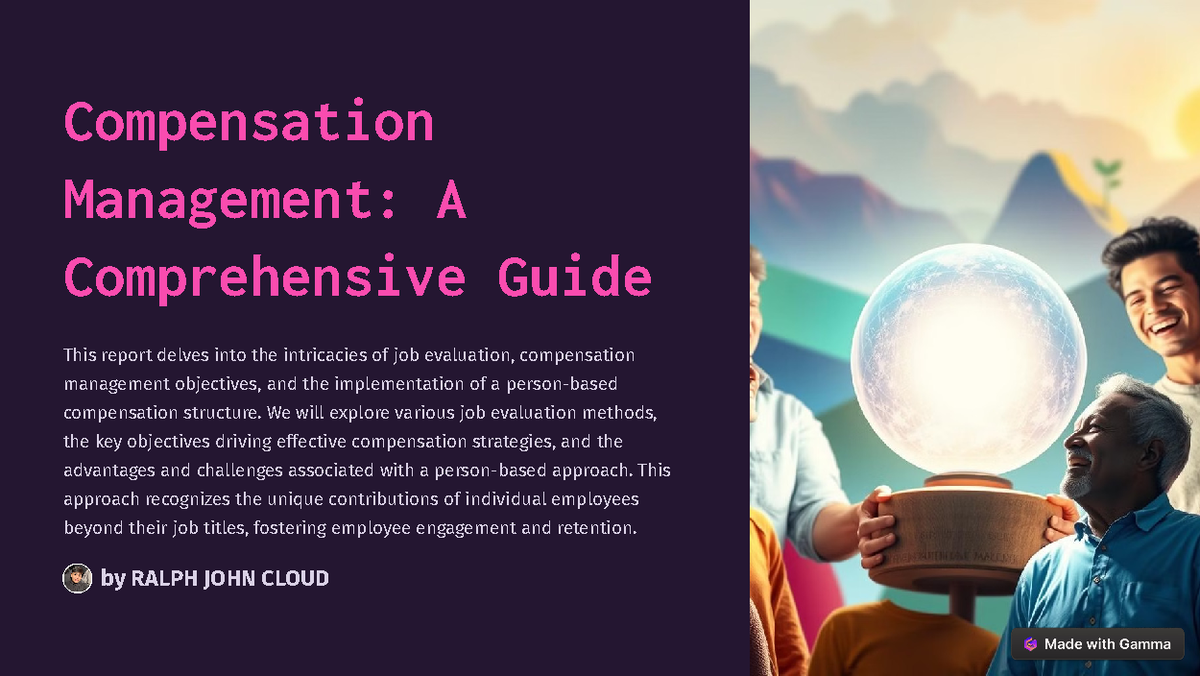 Compensation Management A Comprehensive Guide - Compensation Management ...