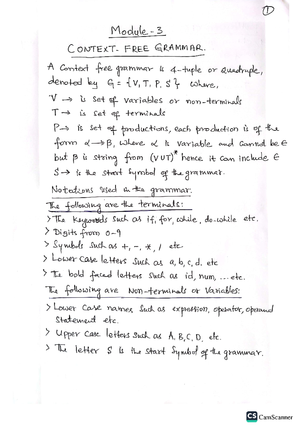 M3 Context Free Grammar Part A Automata Theory And Computability