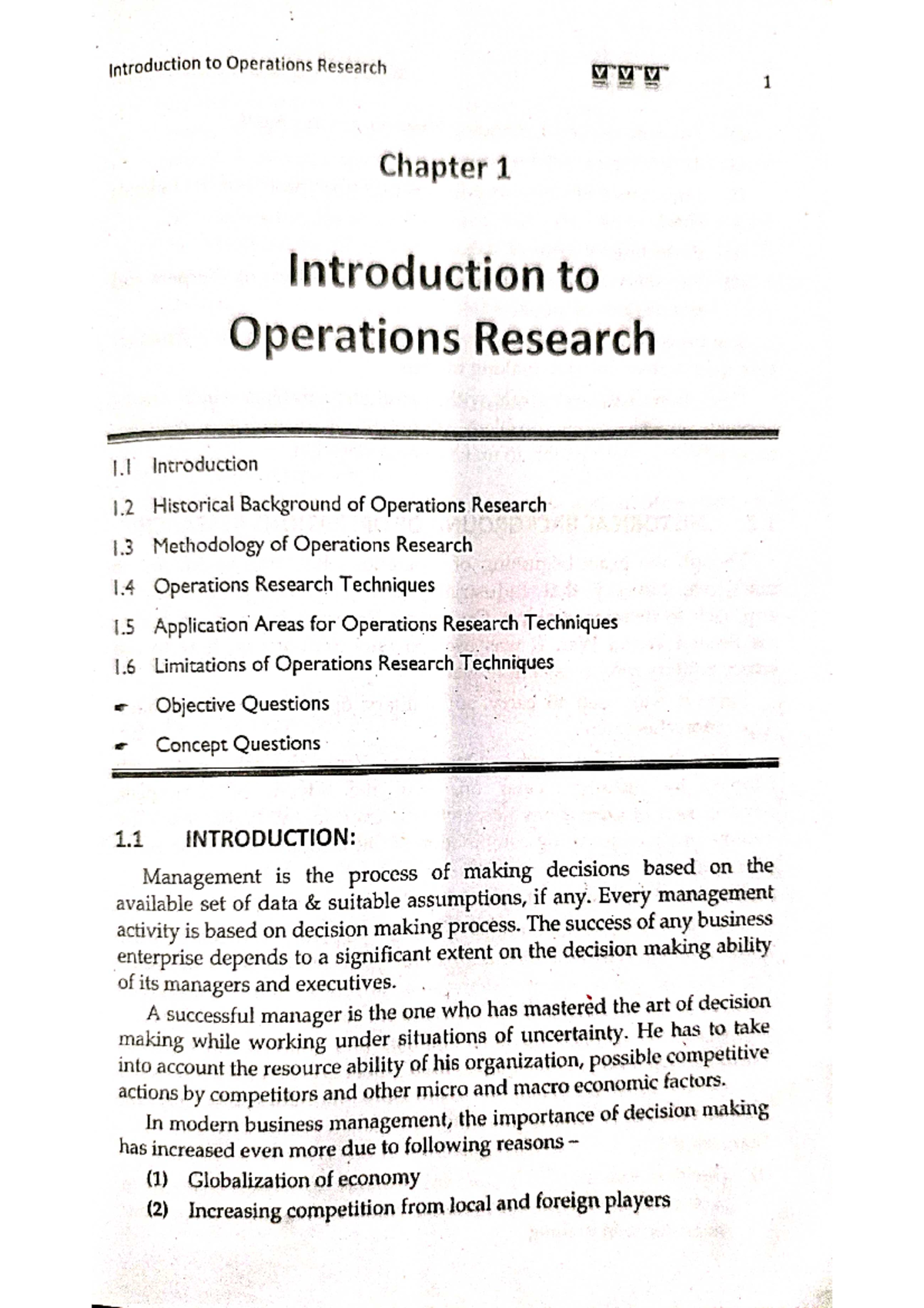 Operations Research Introduction - MMS - Studocu