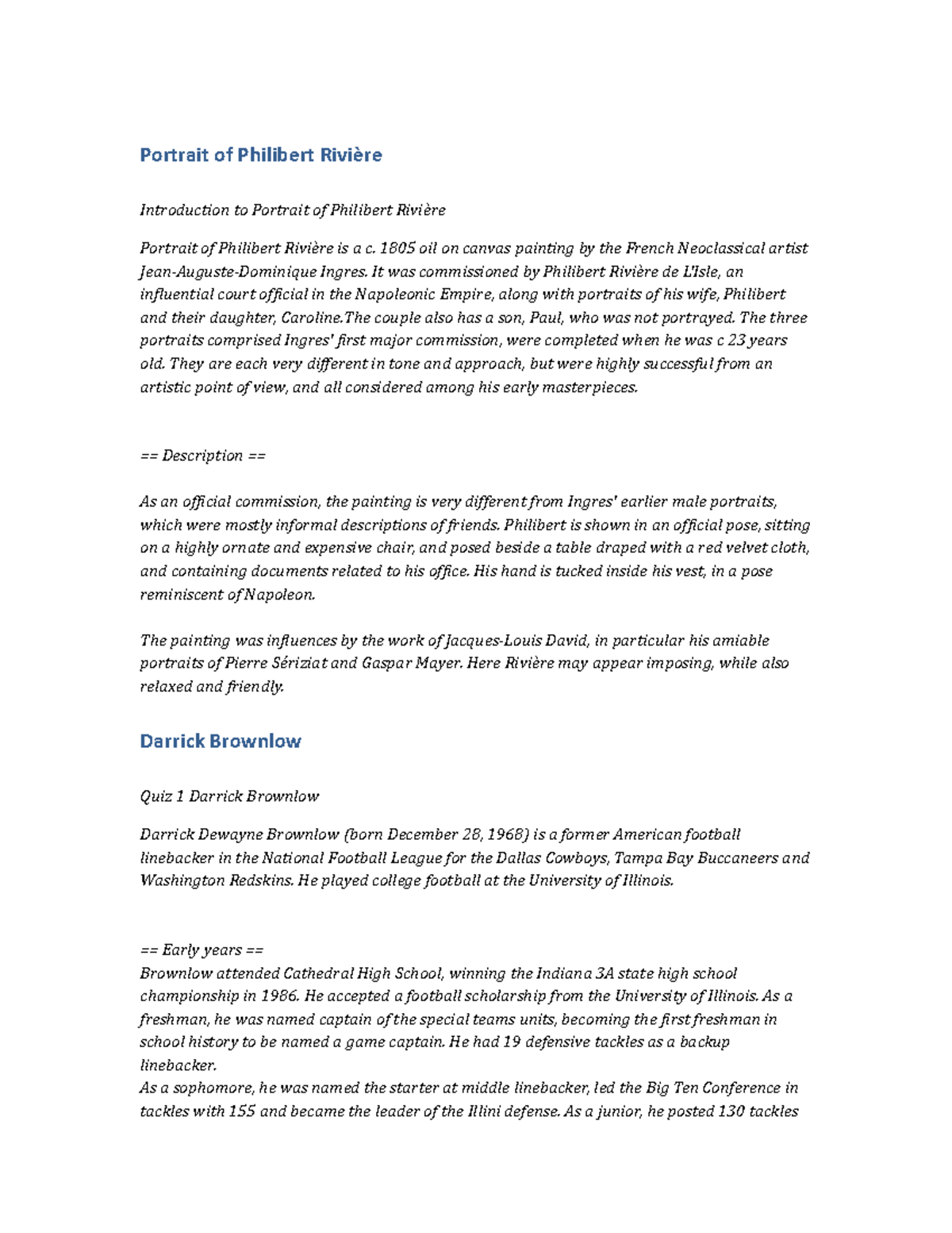 PSY167 Lecture-Note Portrait of Philibert Rivière - Portrait of ...