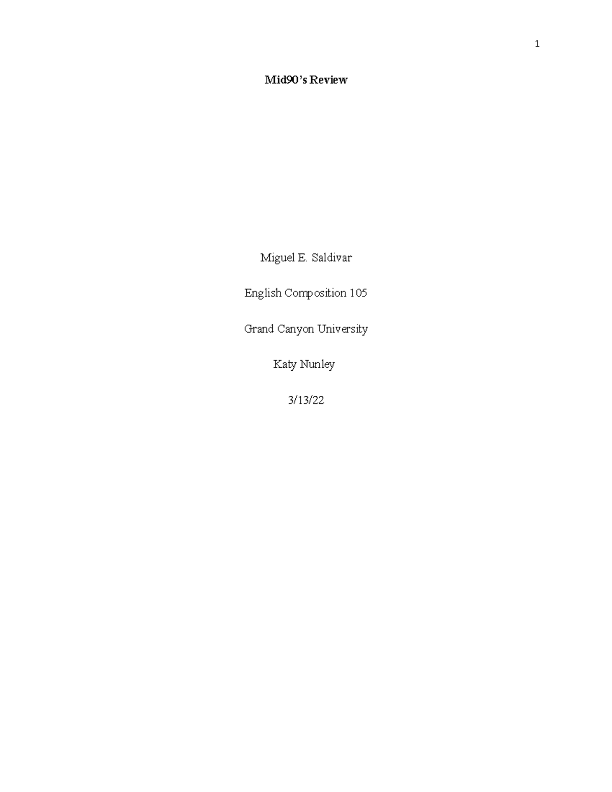 Mid90's movie review (1) - Mid90’s Review Miguel E. Saldivar English ...