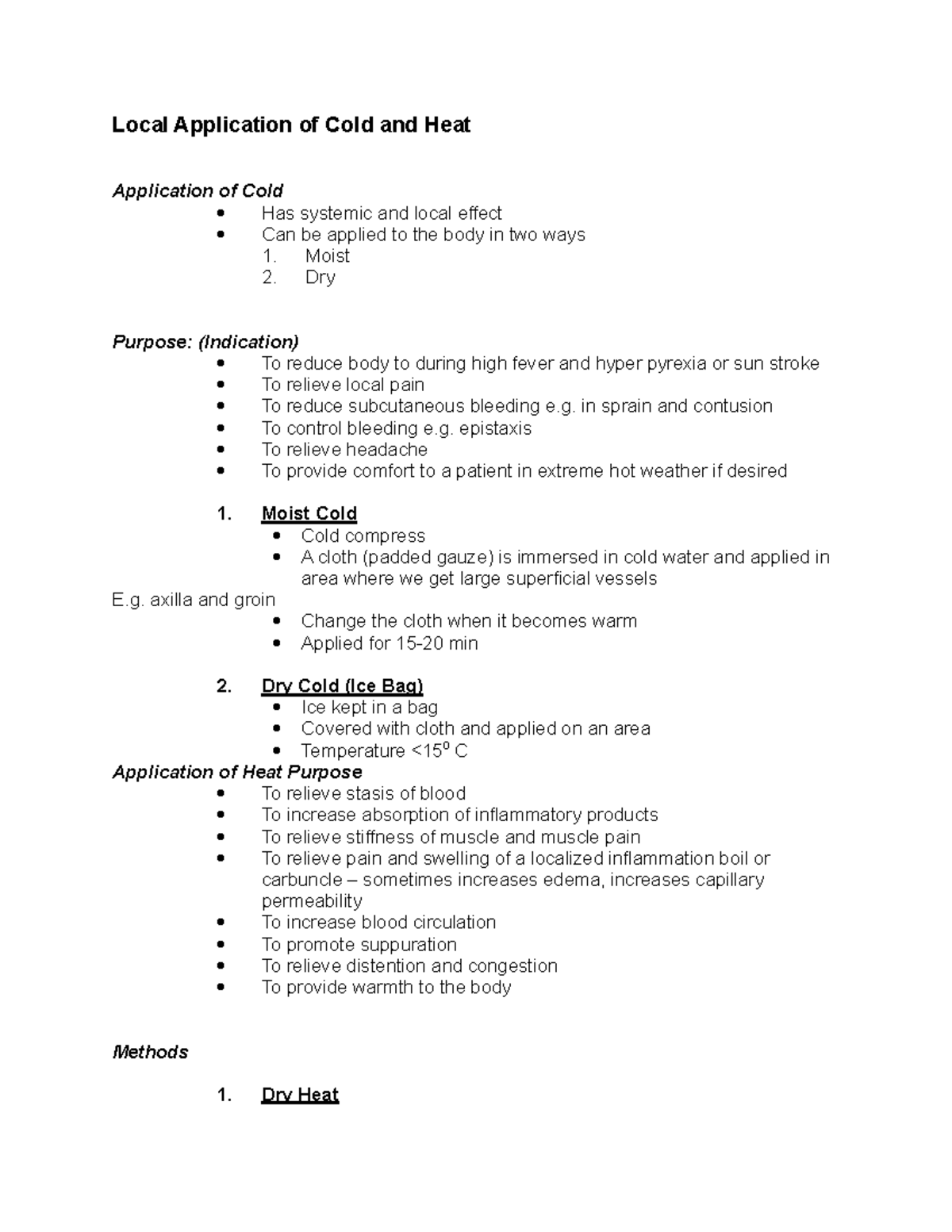 Local Application of Cold and Heat - Local Application of Cold and Heat ...