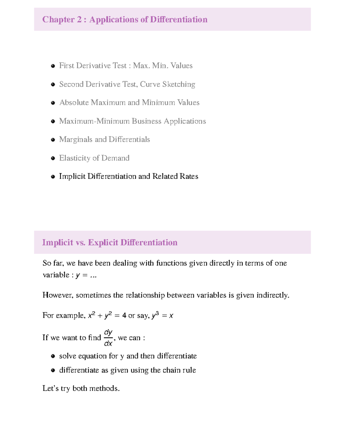 Lec 13 Nov. 1 - Lec 10 Oct. 20 - Chapter 2 : Applications of ...