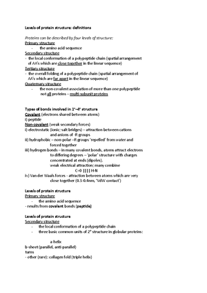 SFP - SFP - SFP: Proteins: a few simple facts § involved in every ...