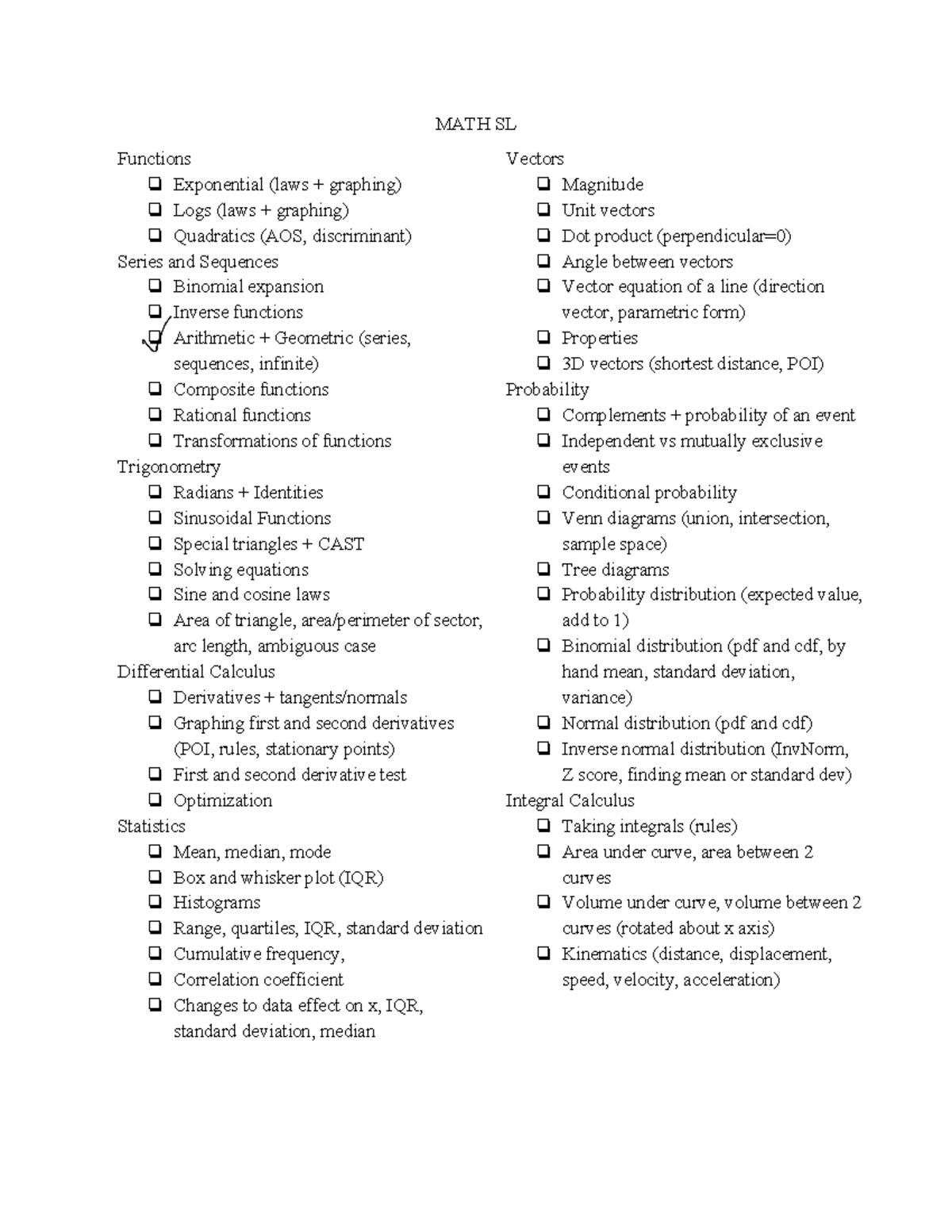 IB SL Math Topics - MATH SL Functions Exponential (laws + graphing ...