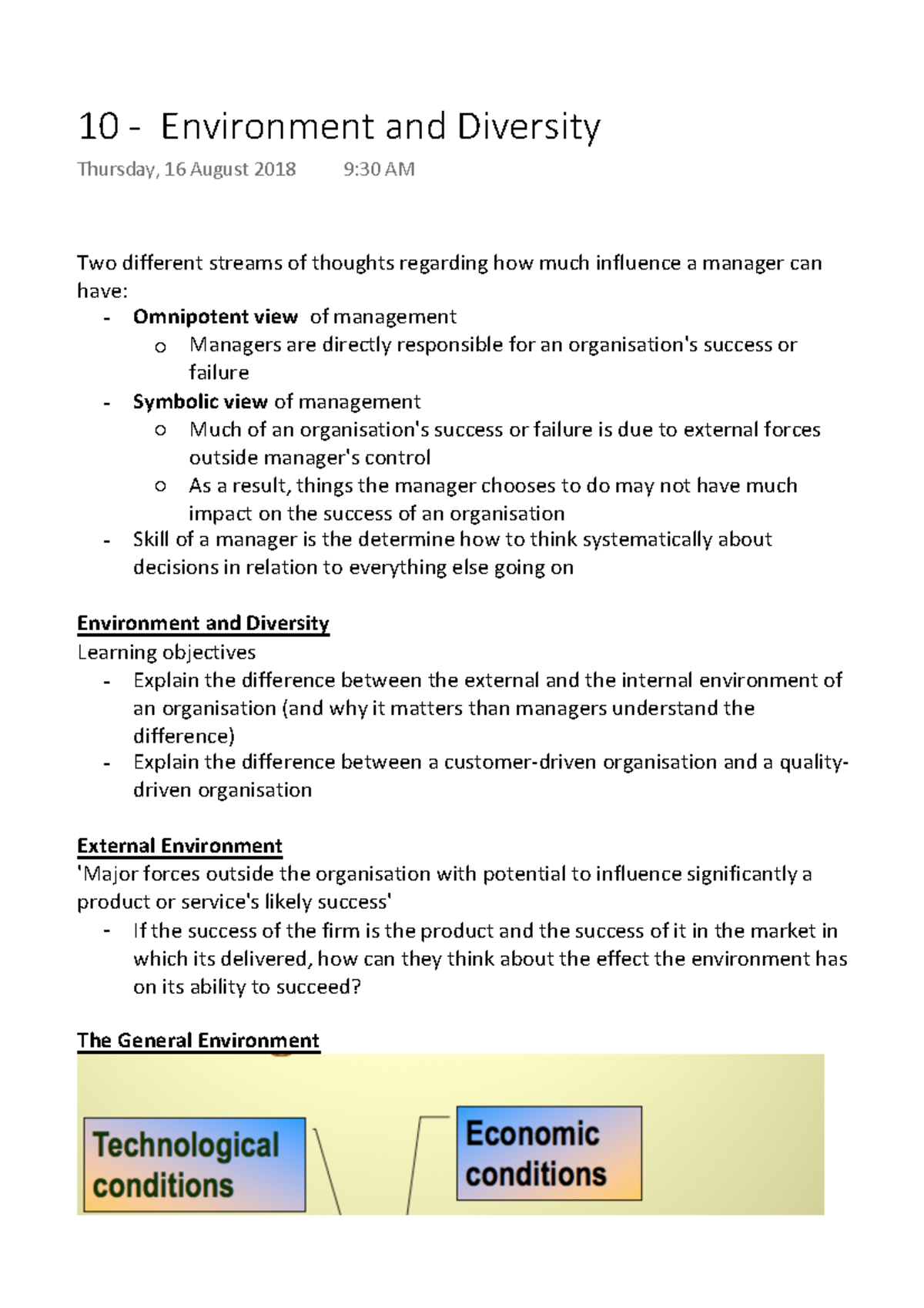 MGMT101 Lecture 10 - Warning: TT: undefined function: 32 Two different streams of thoughts ...