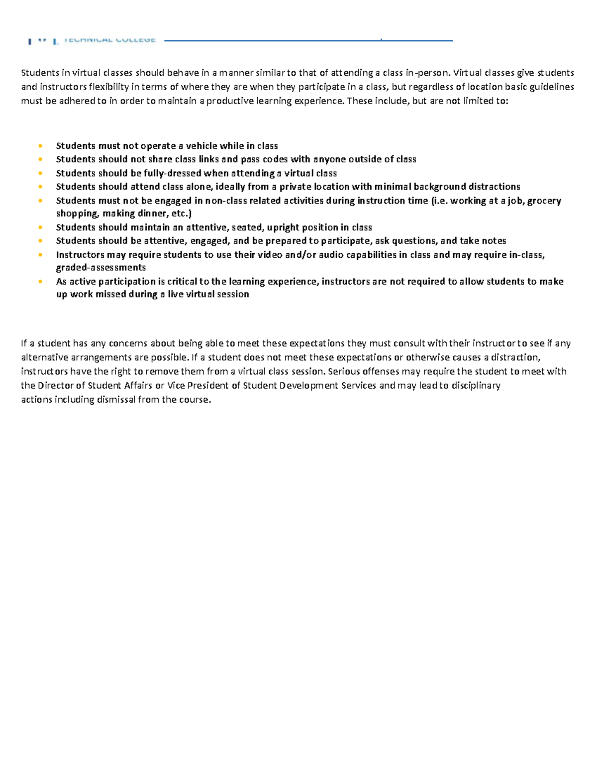 Virtualclass success Contract 2021 - Virtual Class Student Behavior ...