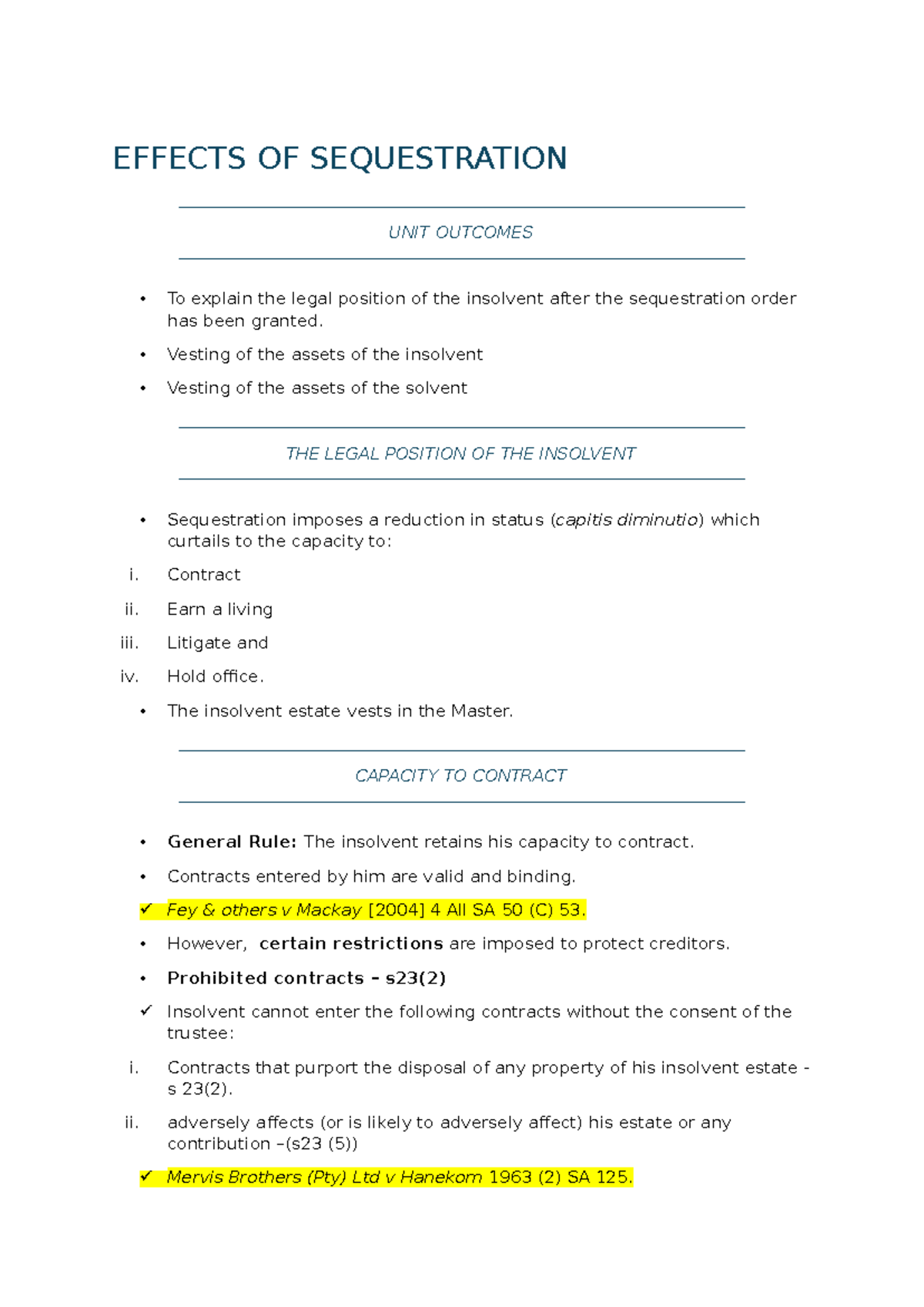Effects OF Sequestration - EFFECTS OF SEQUESTRATION UNIT OUTCOMES To ...