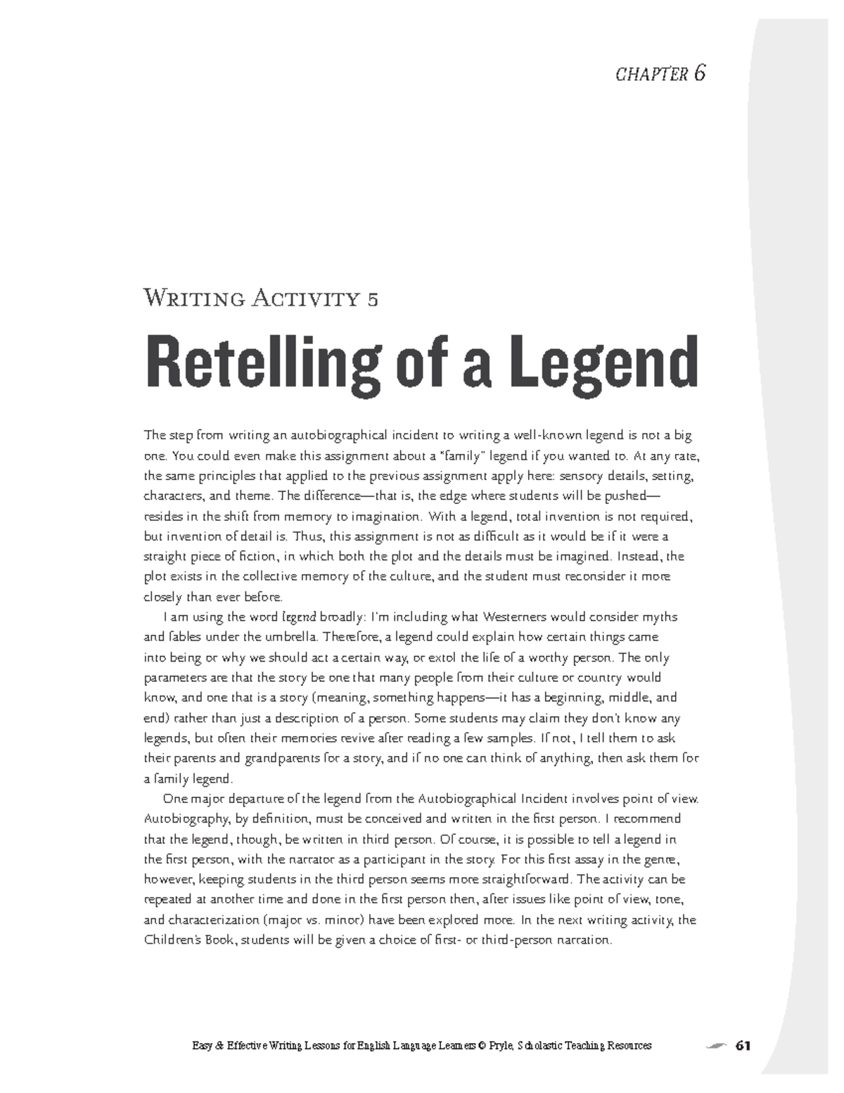 Writing Activity 5 - Easy and Effective Writing lessons for ELs Marilyn ...
