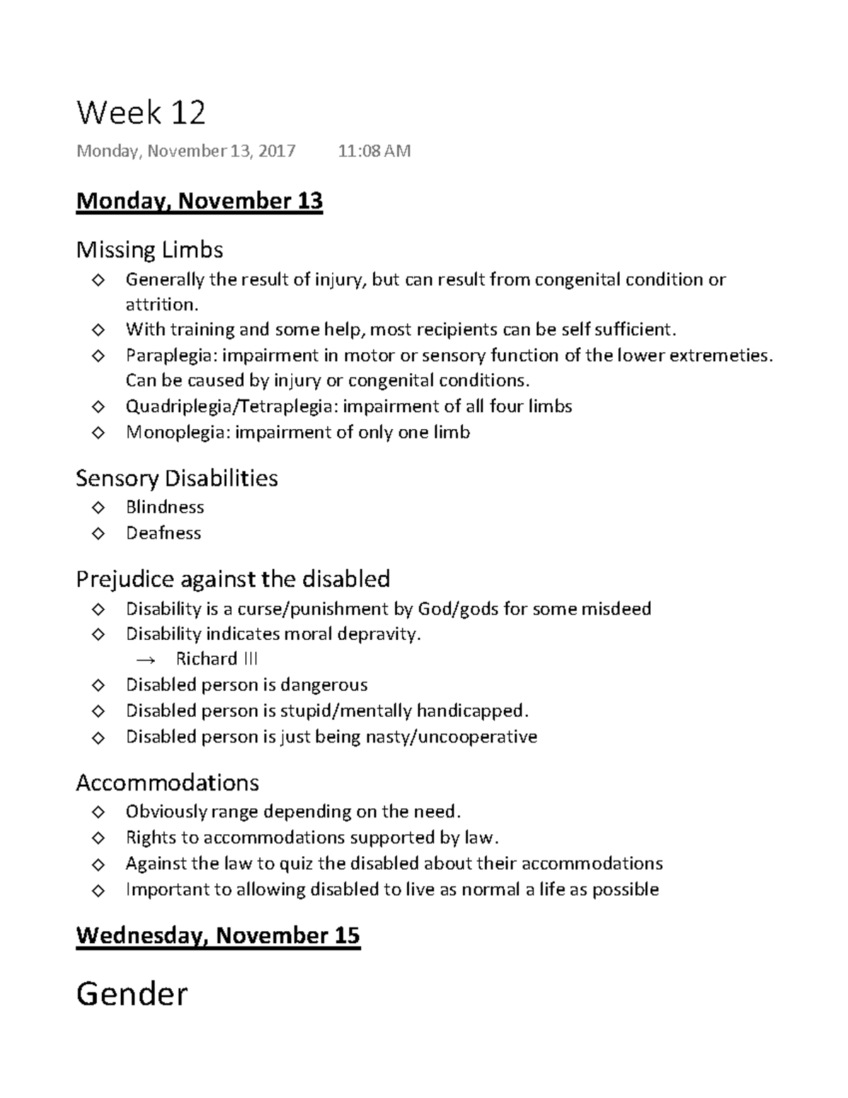 Week 12 - Lecture notes 25-26 - Week 12 Monday, November 13, 2017 11:08 ...