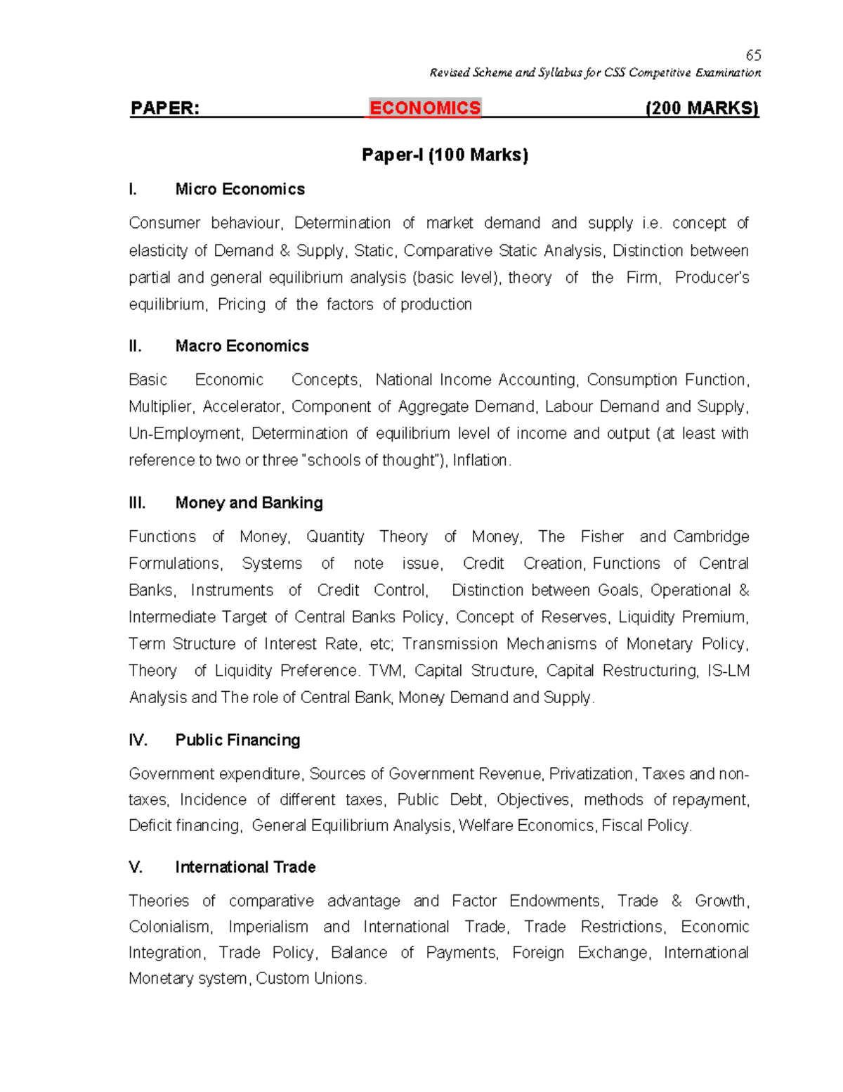 Css-subject-economics-syllabus-download (1) - 65 Revised Scheme and ...