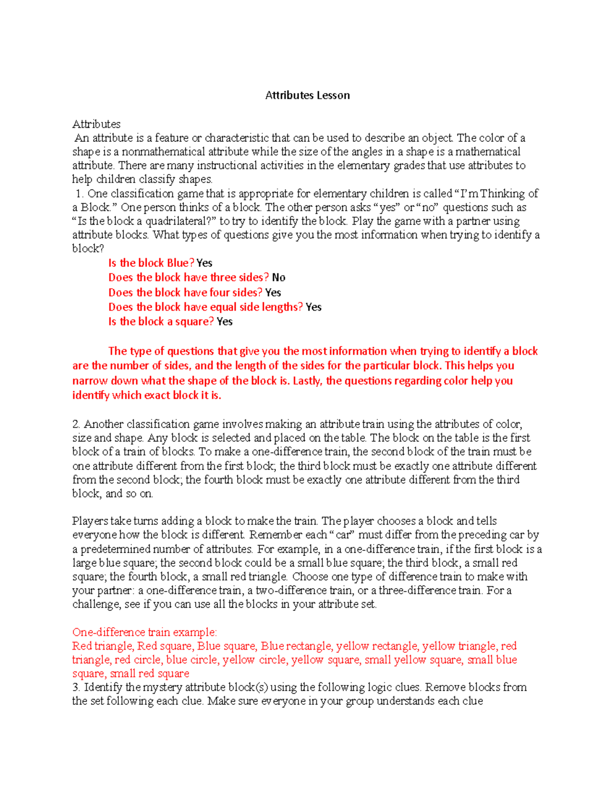 Attributes Lesson - Attributes Lesson Attributes An attribute is a ...