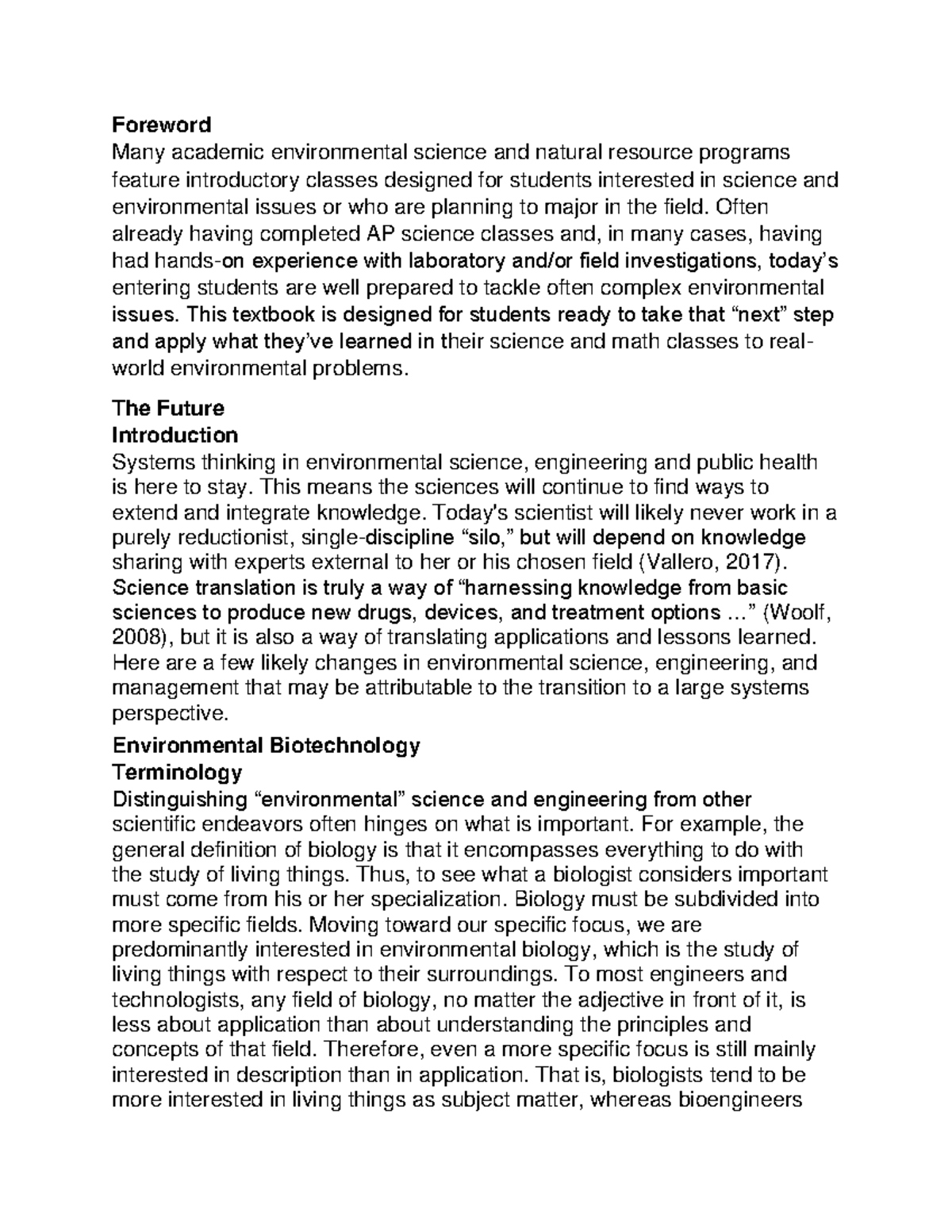 Foreword - Foreword Many academic environmental science and natural ...