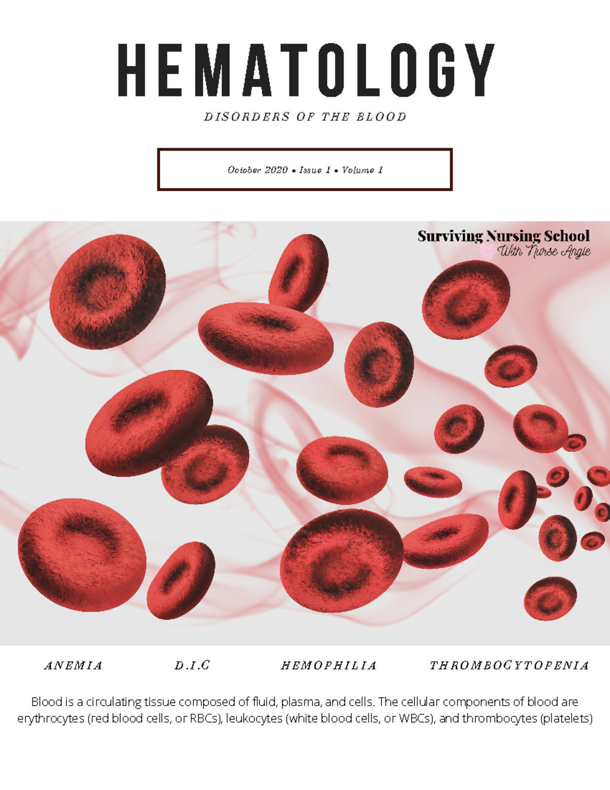 Hematology - H E M A T O L O G Y D I S O R D E R S O F T H E B L O O D ...
