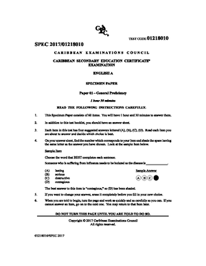 ELPT Sample Booklet revised - THE UNIVERSITY OF THE WEST INDIES Mona ...