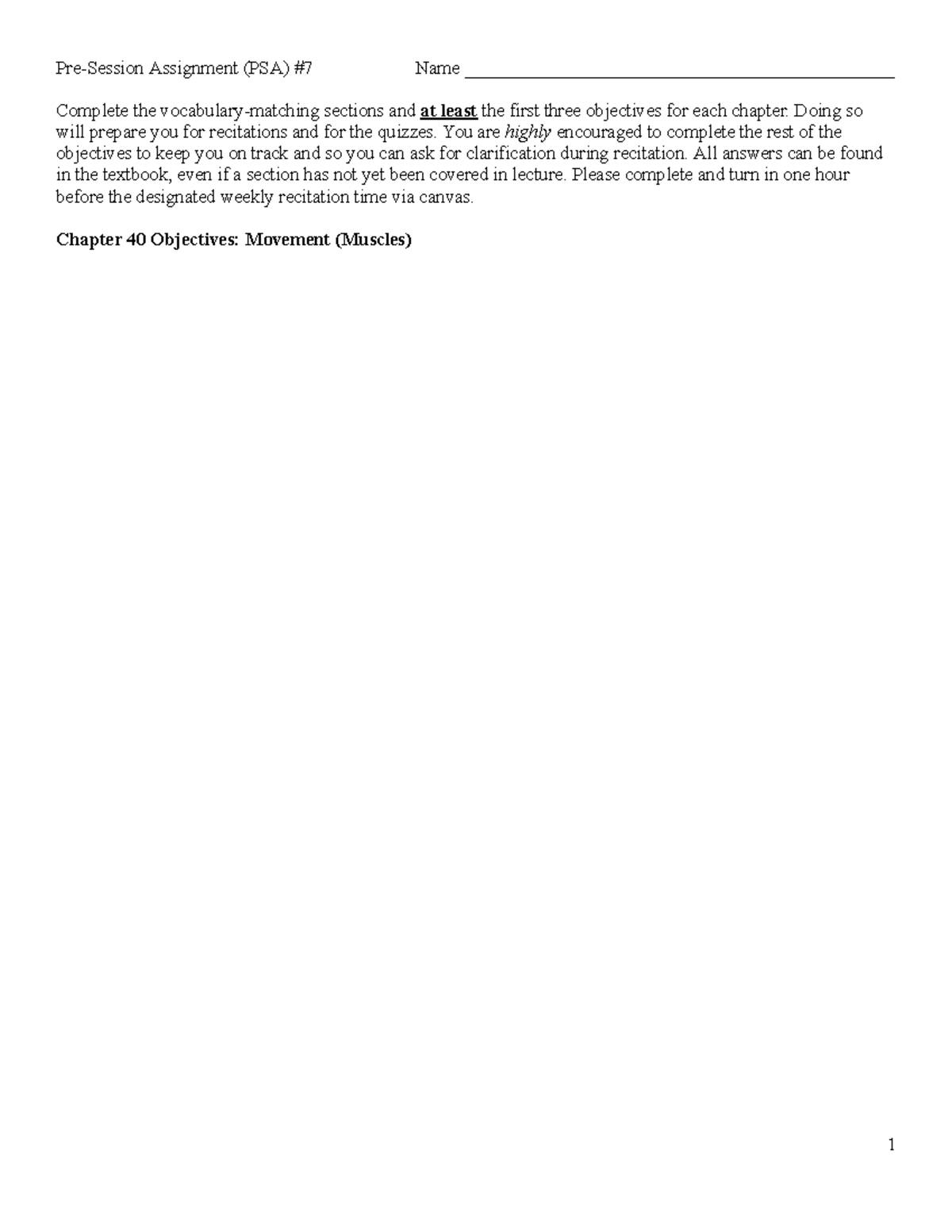 PSA 7 - PSA 7 - Dr. Yost - Pre-Session Assignment (PSA) #7 Name - Studocu