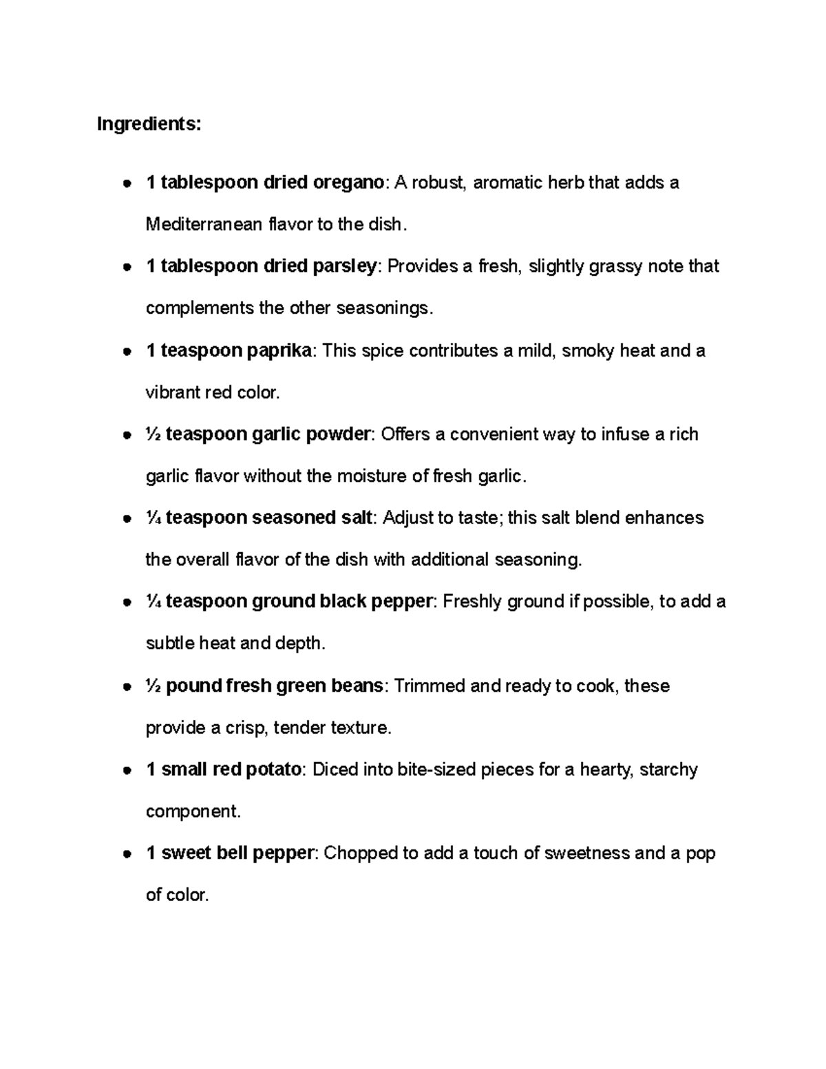 Chicken Parmesan Cooking Class 101 - Ingredients: 1 tablespoon dried ...