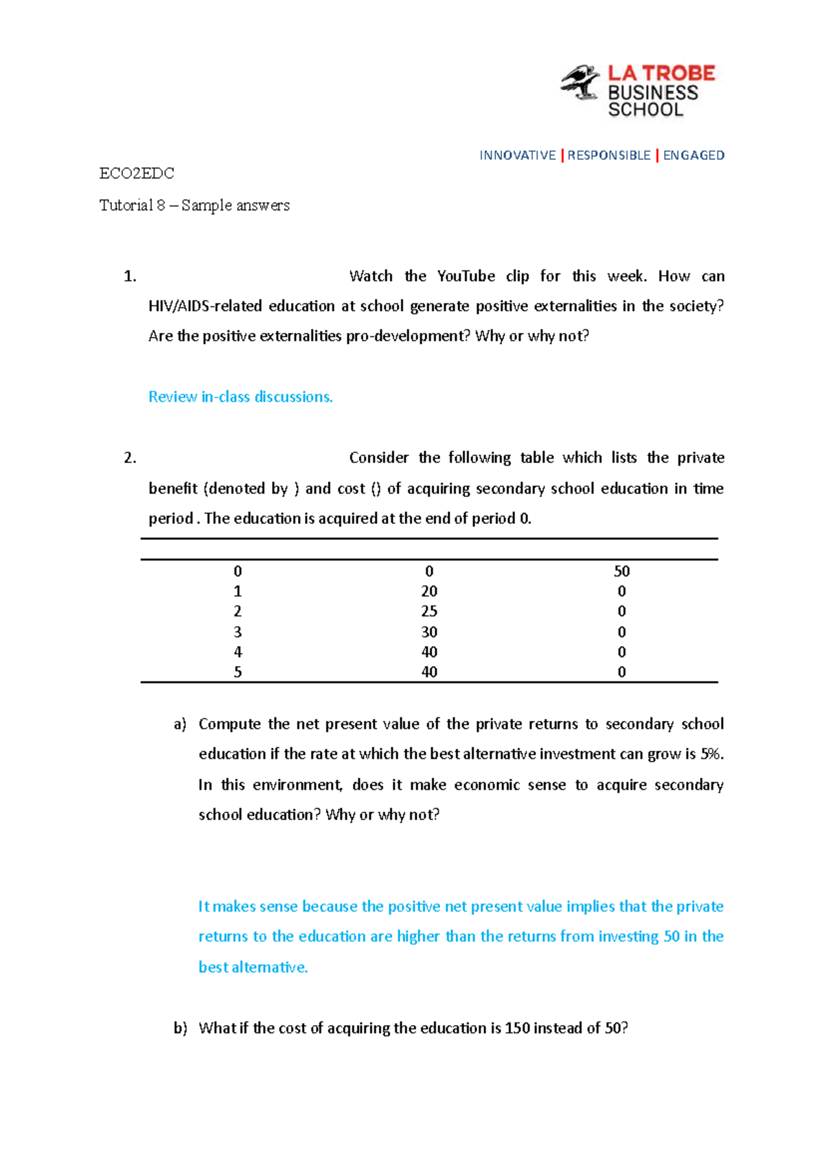 Tutorial 8 ans - INNOVATIVE | RESPONSIBLE | ENGAGED ECO2EDC Tutorial 8 ...