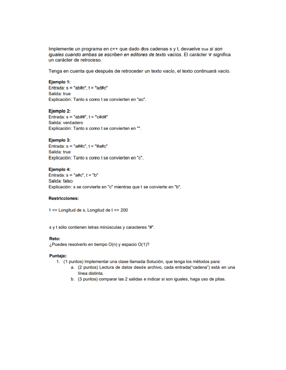 Algo examenparcialpart2 - Algoritmos y Estructura de Datos - Studocu