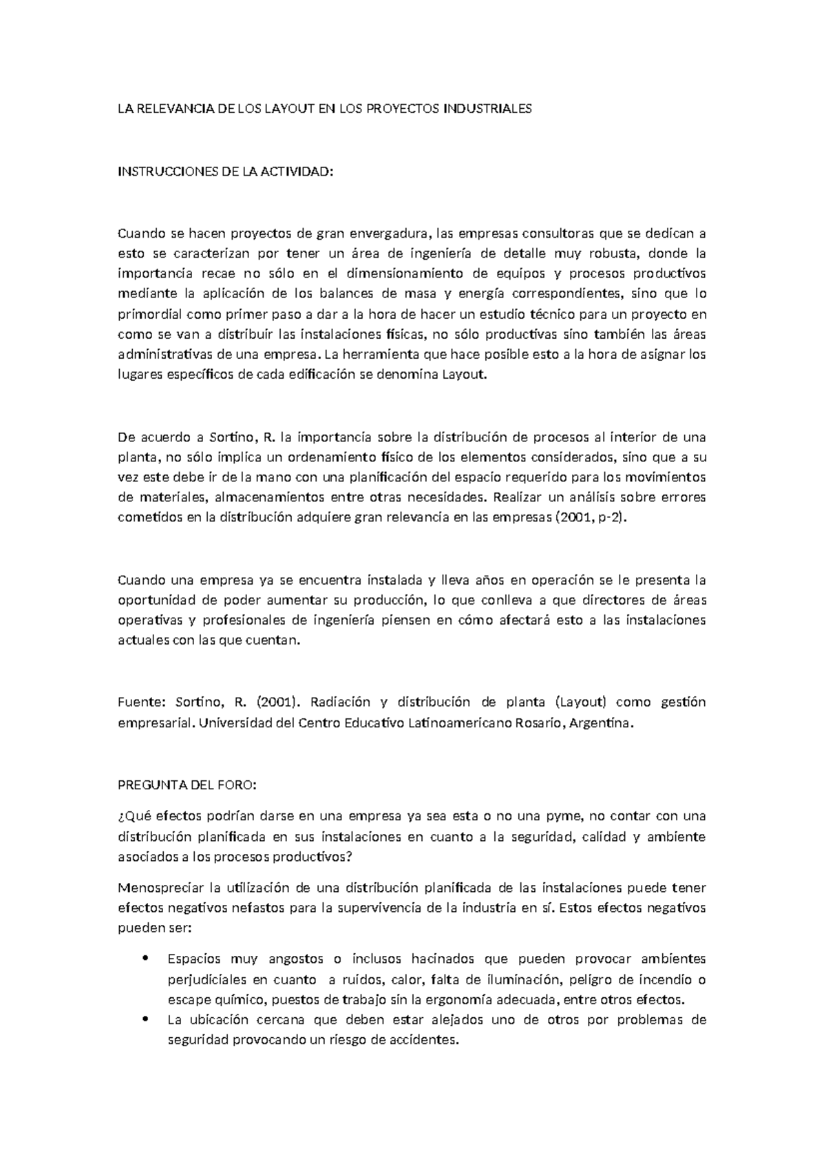 LA Relevancia DE LOS Layout EN LOS Proyectos Industriales - LA ...