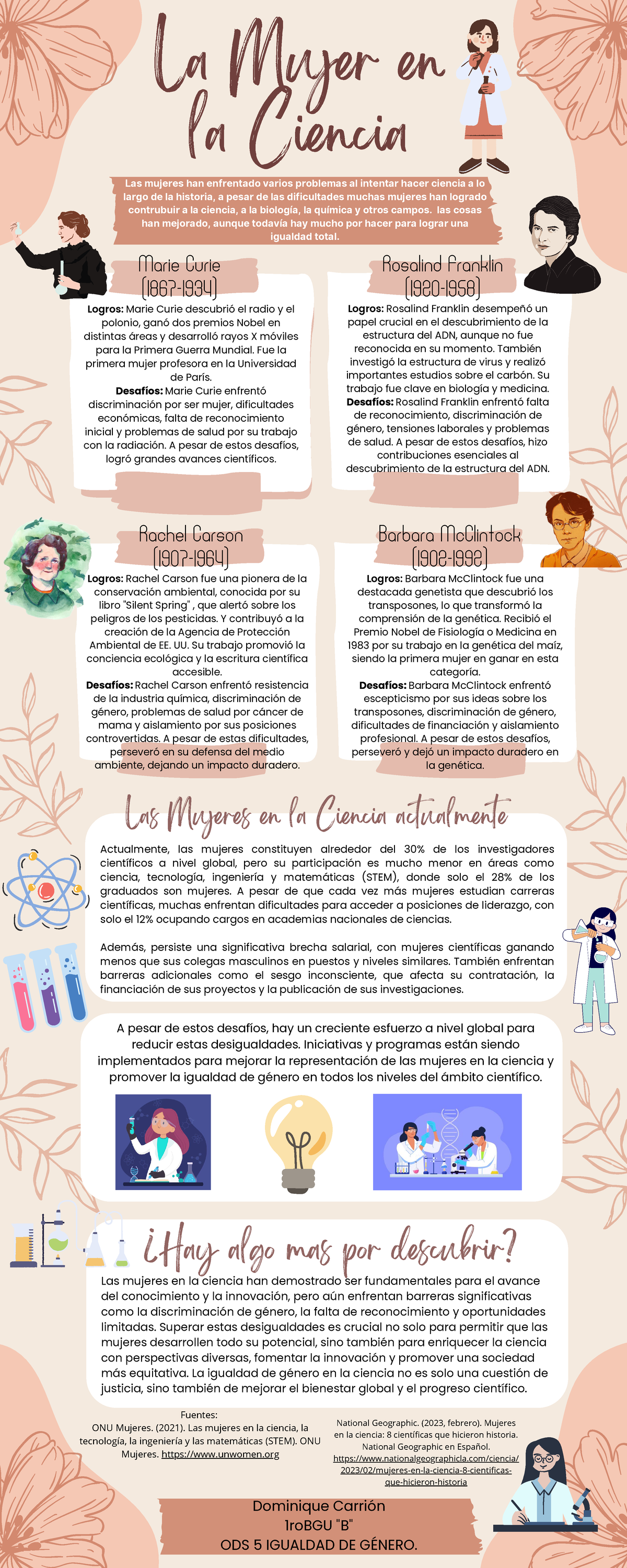 La Mujer en la Ciencia - Infografia - La Mujer en la Ciencia Las ...