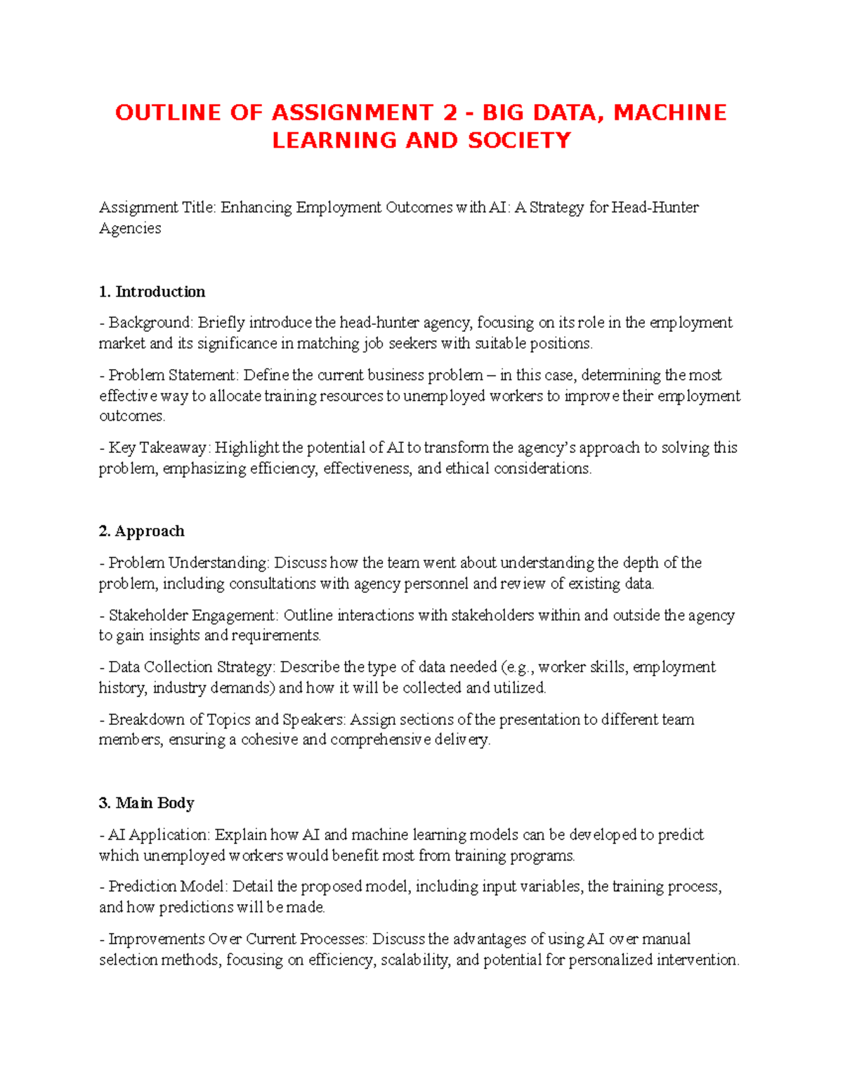 Outline-OF- Assignment-2 Big-Data - OUTLINE OF ASSIGNMENT 2 - BIG DATA ...