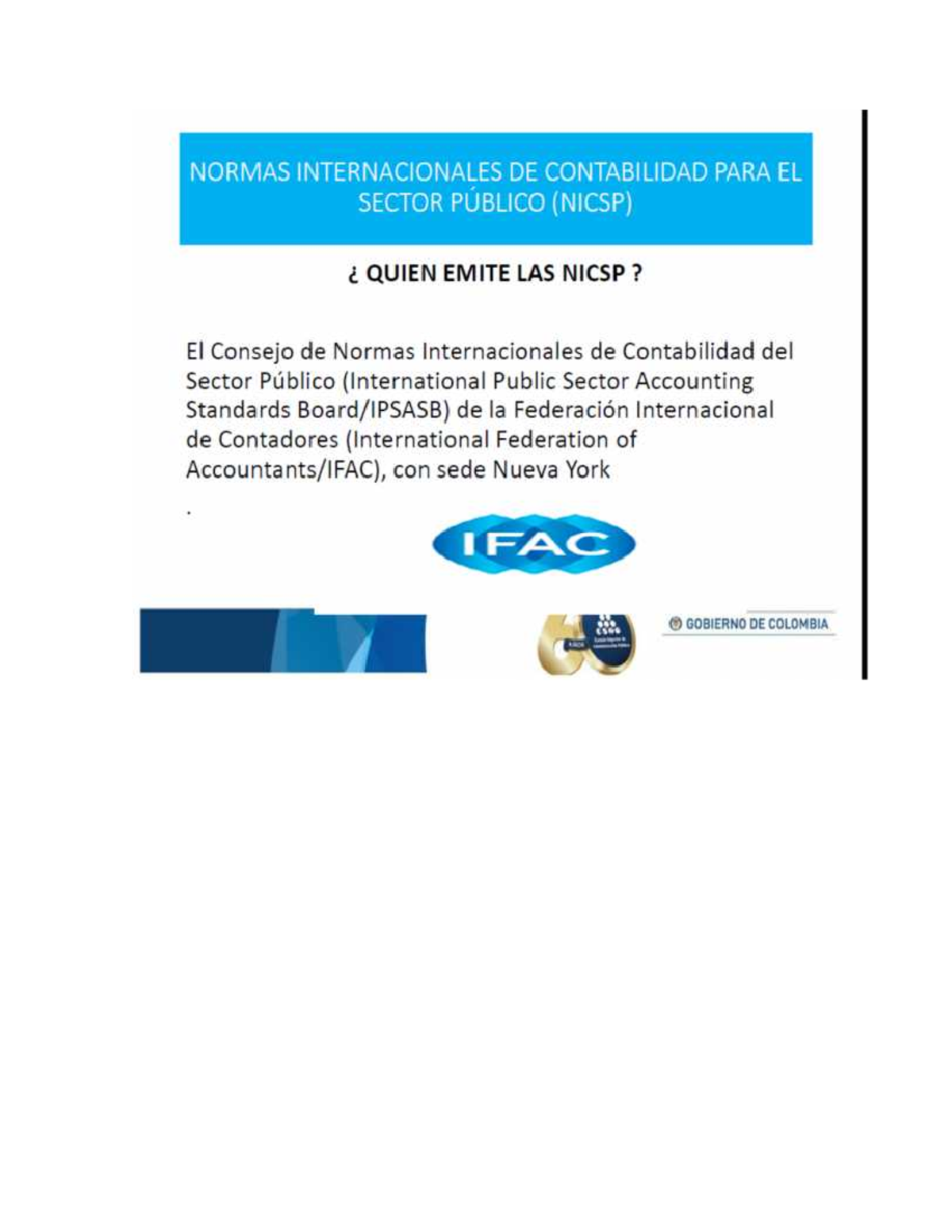Nicsp Norma Internacional DE Contabilidad PARA EL Sector Publico - Studocu
