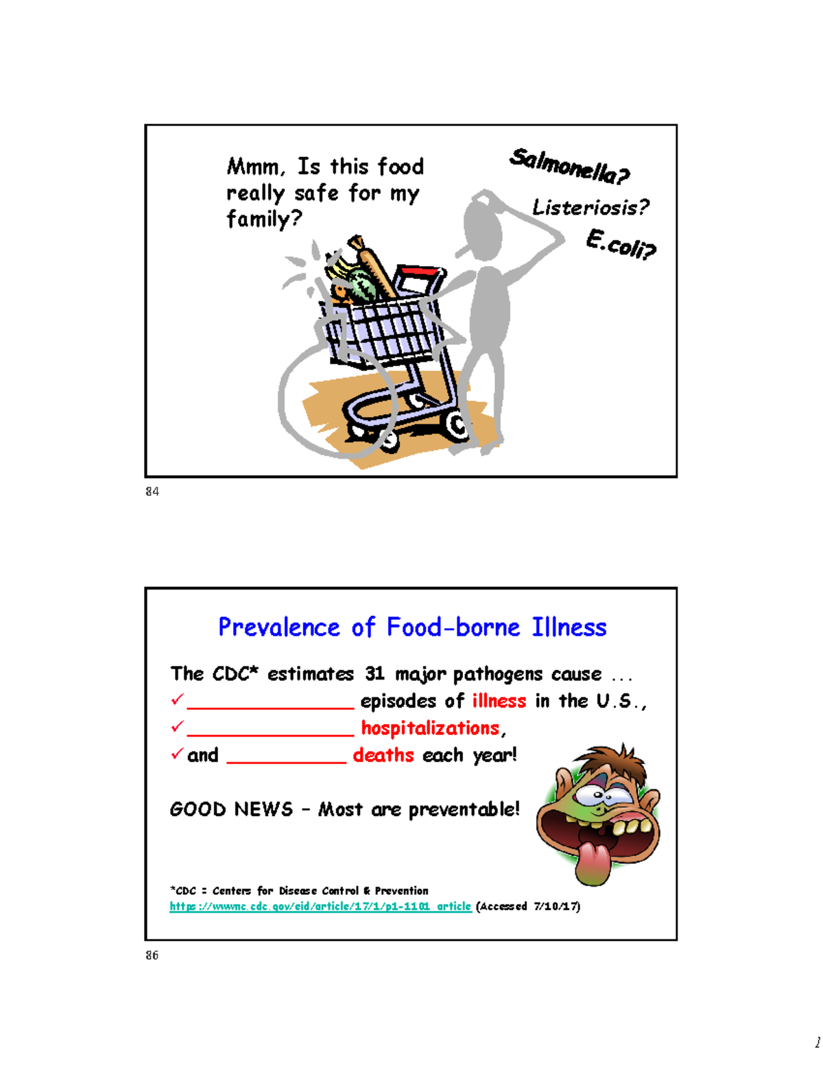 Student Outline (2020) - Meats & Food Safety - Mmm, Is this food really ...