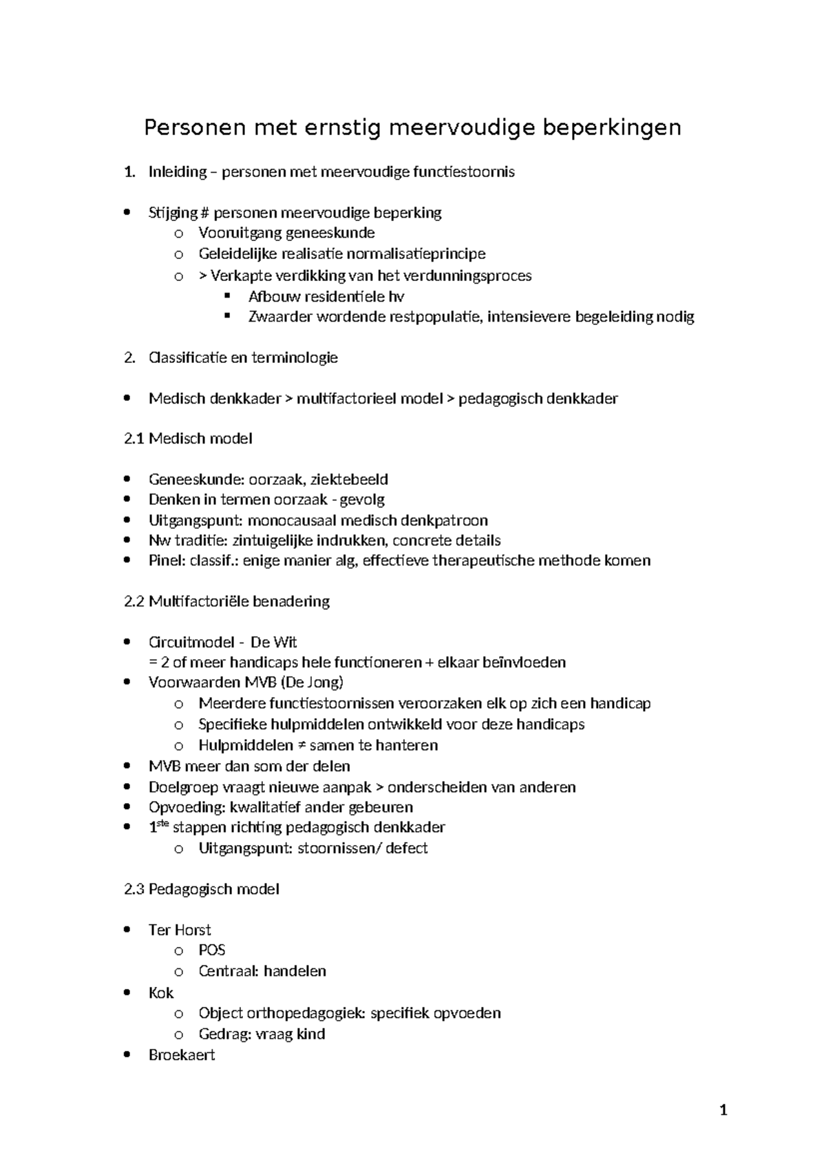 Personen met ernstig meervoudige beperkingen - Personen met ernstig meervoudige beperkingen ...