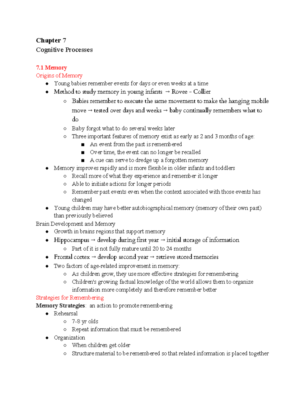 Chapter 7 Cognitive Processes - remembering how to spell “rehearsal” by thinking of re-hearing ...