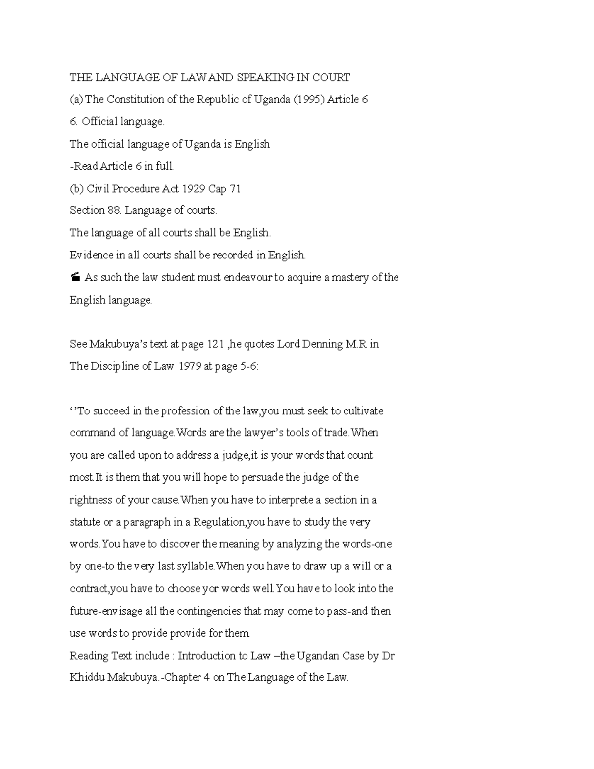 THE Language OF LAW AND Speaking IN Court - THE LANGUAGE OF LAW AND ...