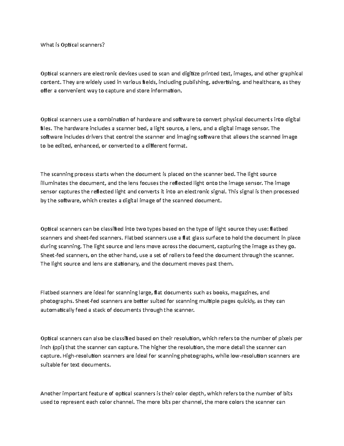 What is Optical Scanners? - What is Optical scanners? Optical scanners ...