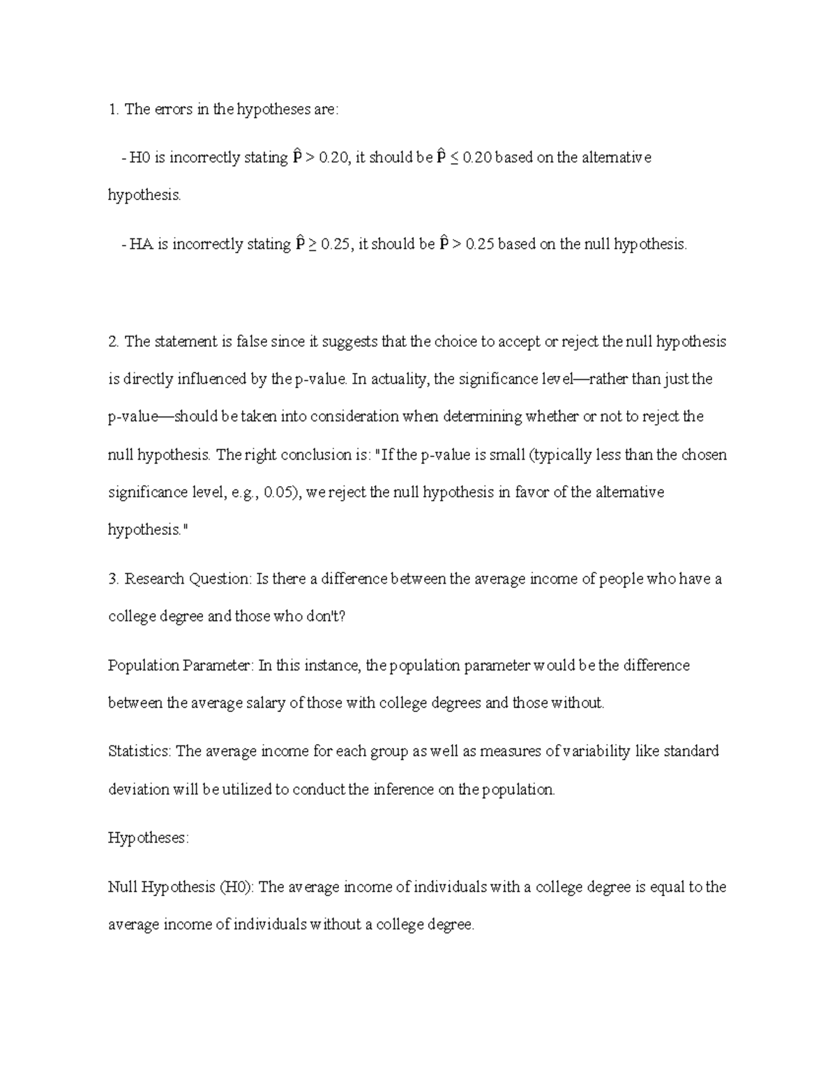 Df 2 math - df 2 - The errors in the hypotheses are: H0 is incorrectly ...