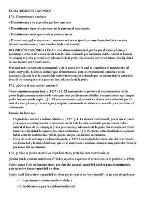 Tema 5 derecho matrimonial canónico - 1 TEMA 5 : EL CONSENTIMIENTO ...