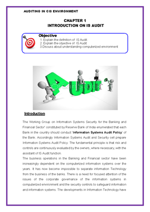Chapter 2 Audit IN Computerized Environment - CHAPTER 2 AUDIT IN COMPUTERIZED ENVIRONMENT ...