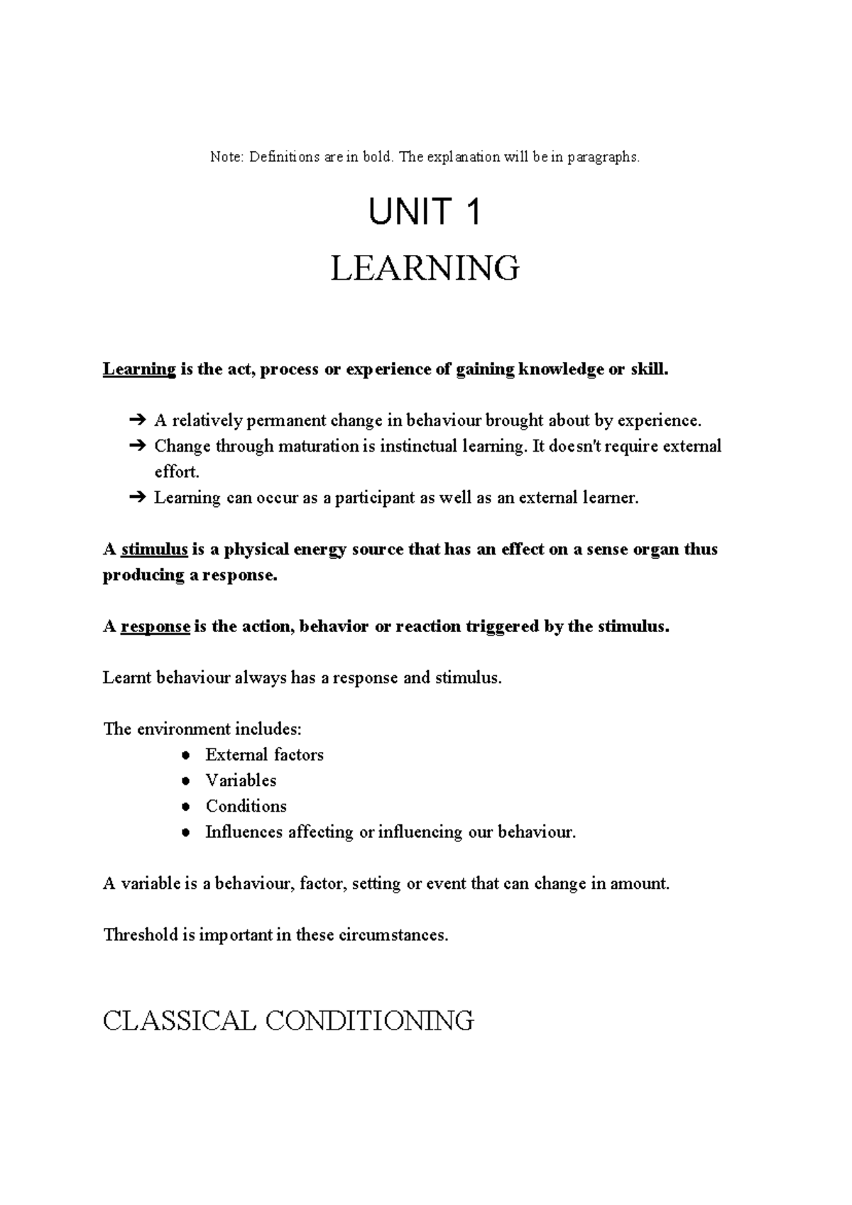 Mixed Notes - gggg - Note: Definitions are in bold. The explanation ...