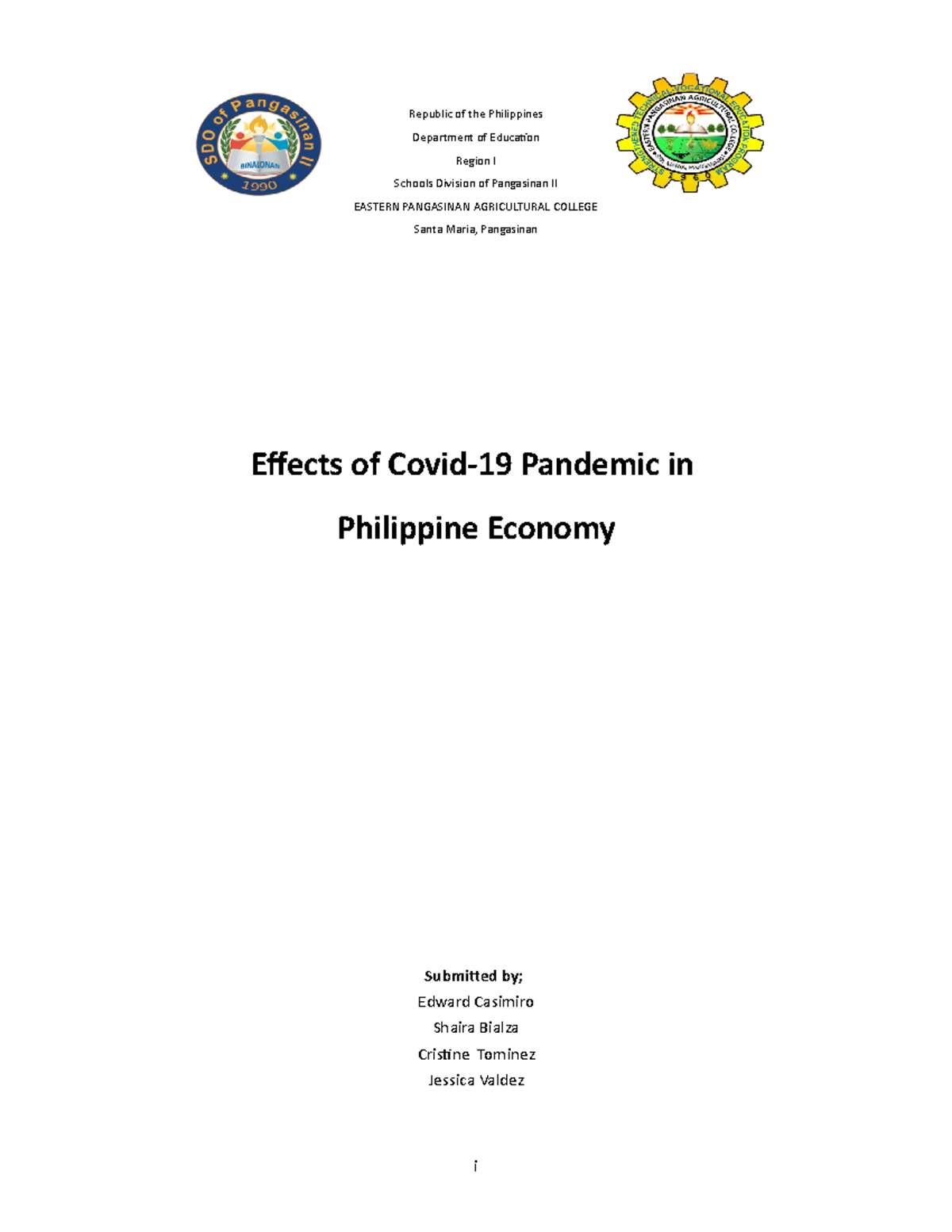Research paper - Republic of the Philippines Department of Education ...