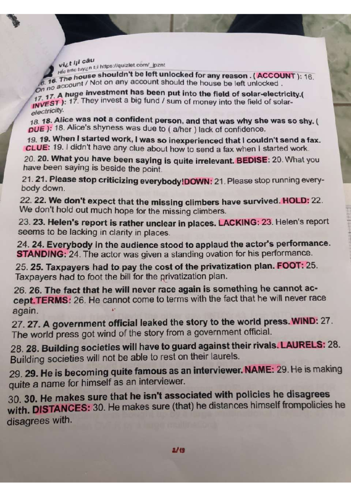 Rewrite advanced - hsg - English reading test - Studocu